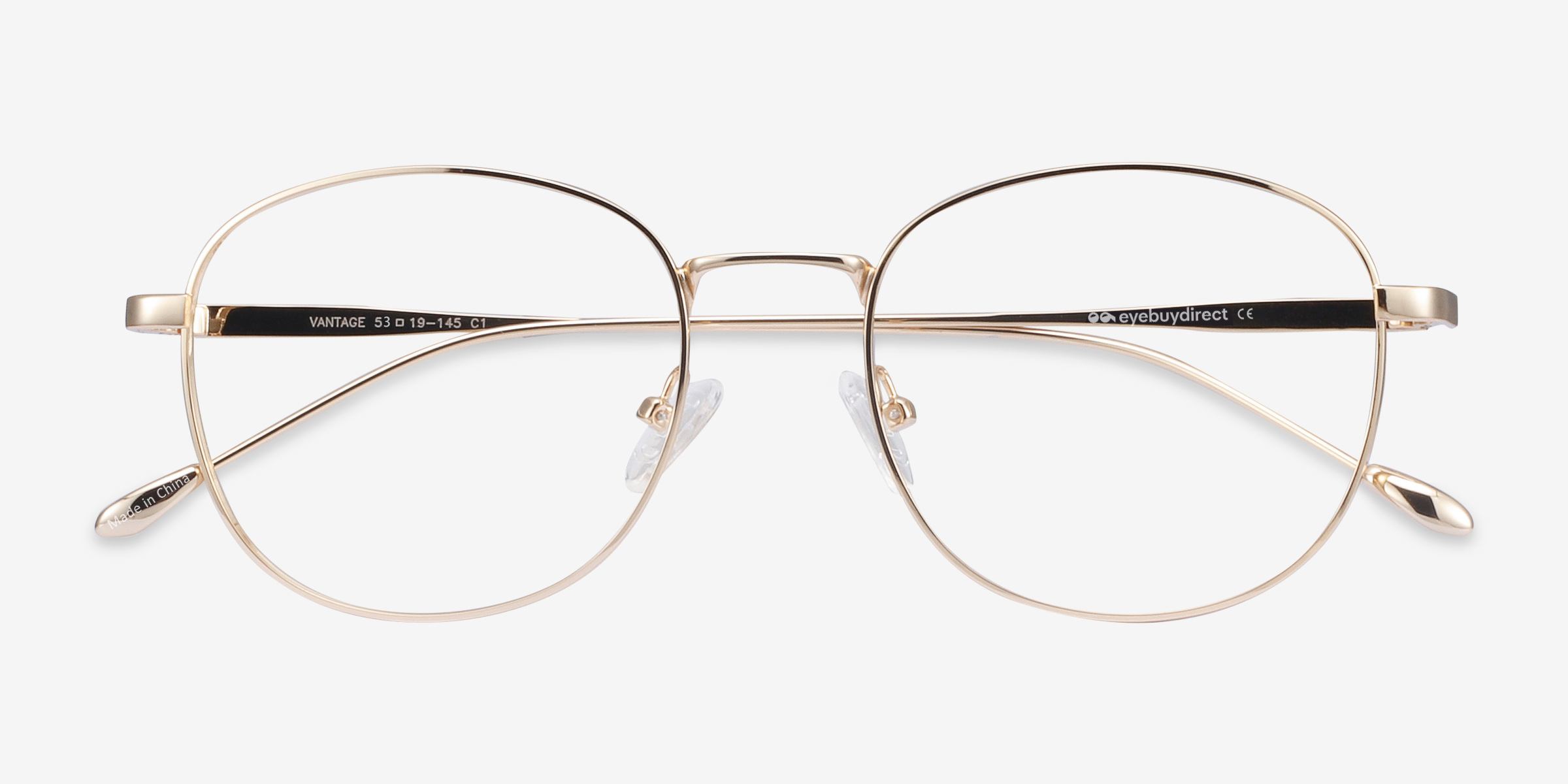 Vantage Square Golden Full Rim Eyeglasses | Eyebuydirect