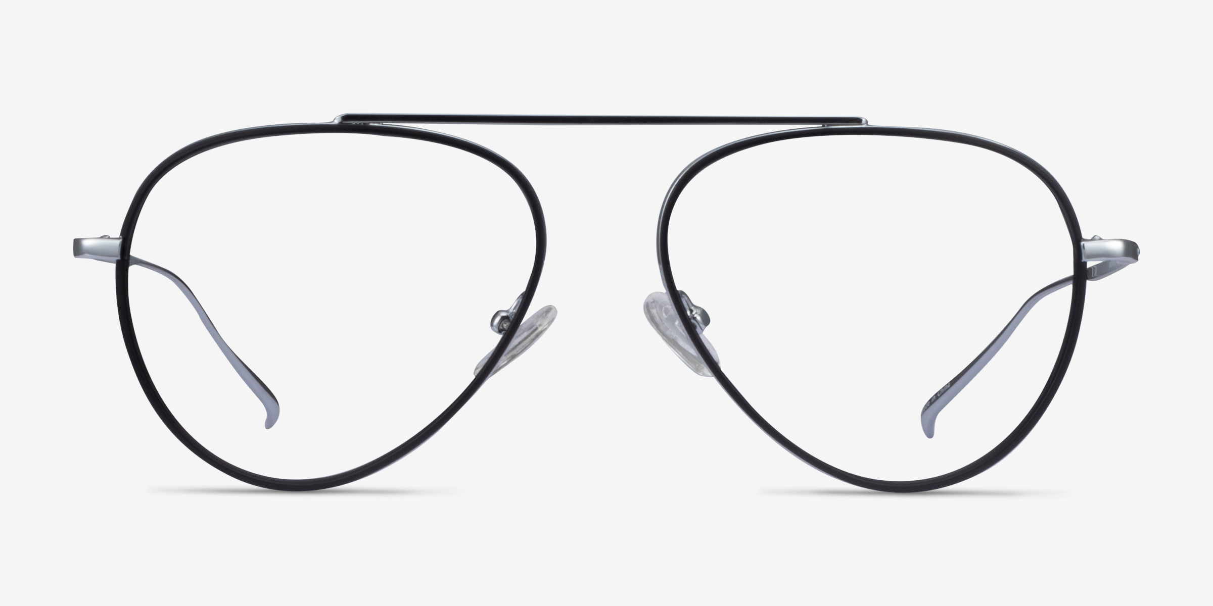 Cana Aviator Black Silver Full Rim Eyeglasses Eyebuydirect