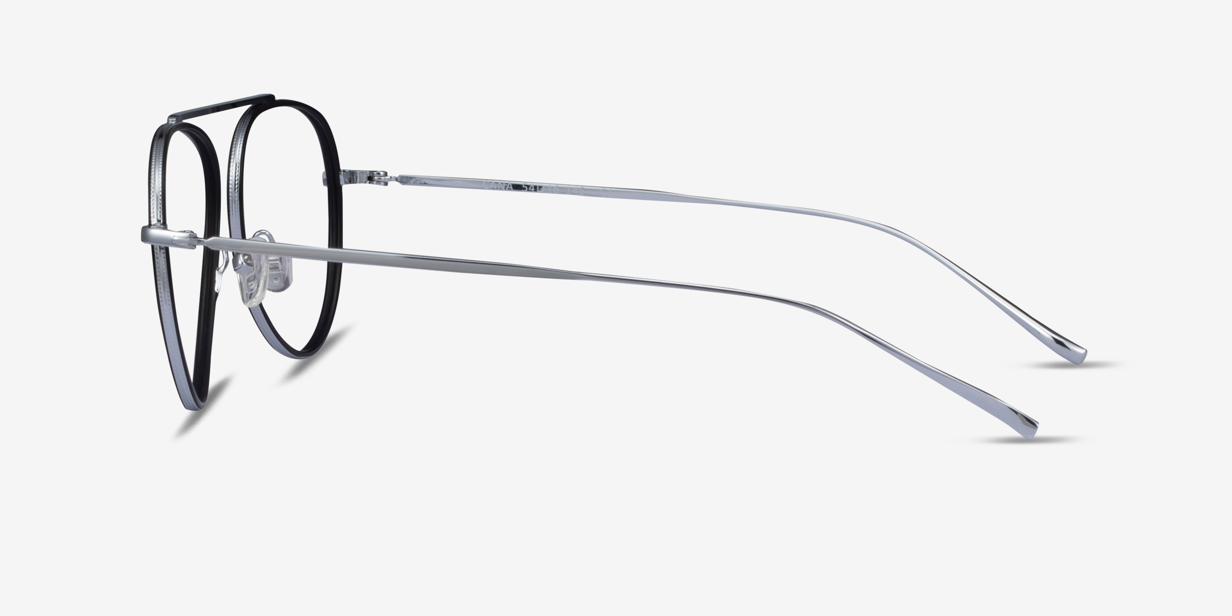 Cana Aviator Black Silver Full Rim Eyeglasses Eyebuydirect