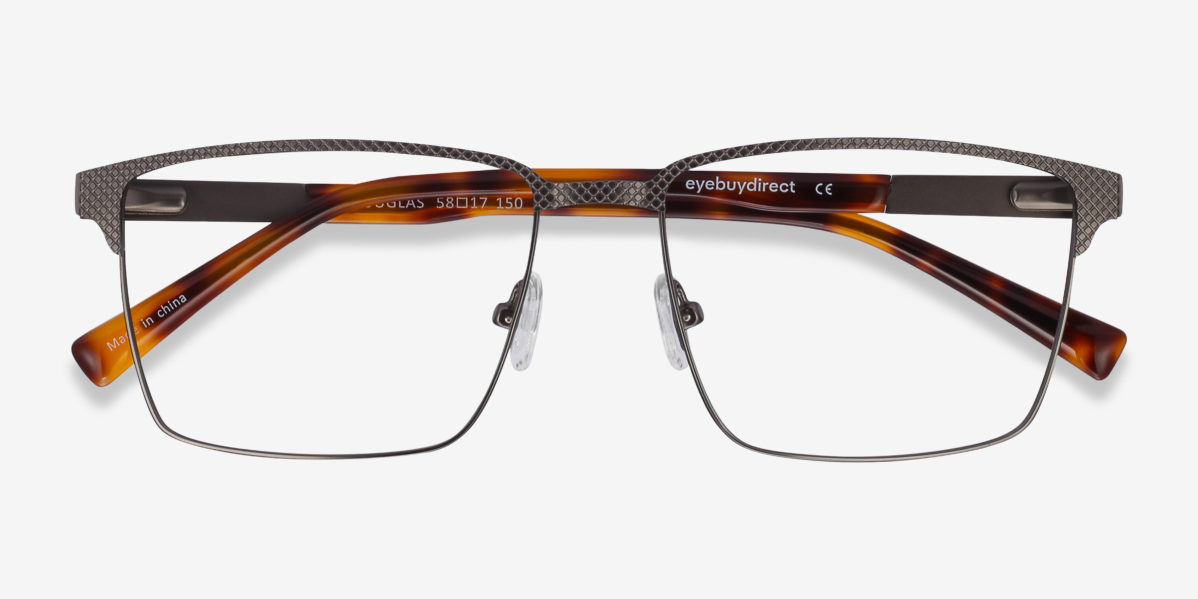 Douglas Rectangle Gunmetal Glasses For Men Eyebuydirect Canada