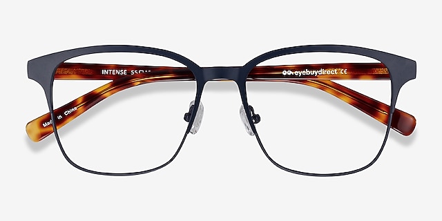 Intense Square Navy Blue And Tortoise Full Rim Eyeglasses Eyebuydirect