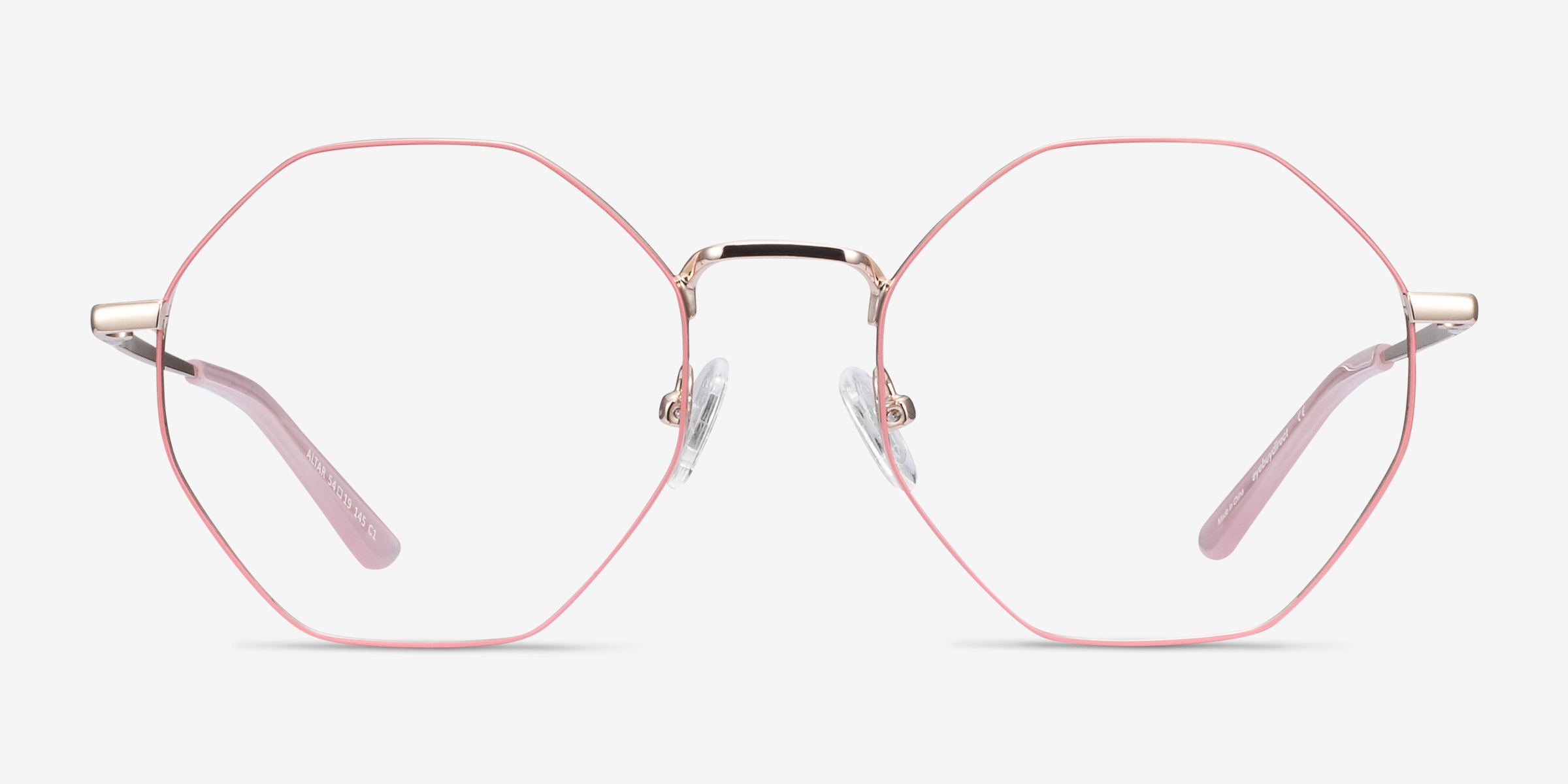 Altar Geometric Pink & Gold Glasses for Women | Eyebuydirect