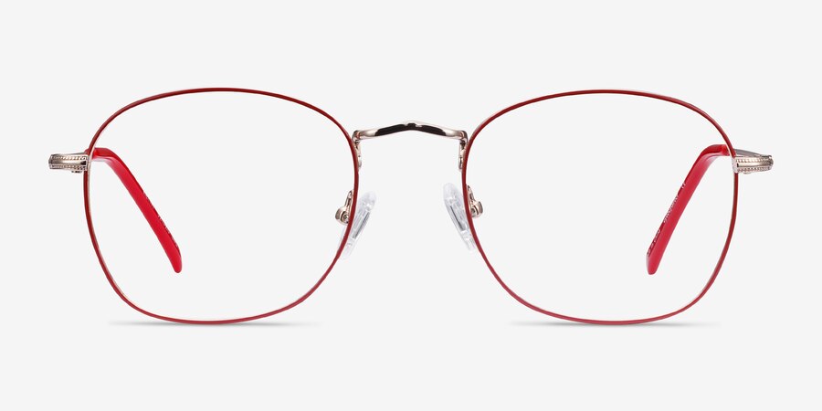 Keith Square Red And Gold Full Rim Eyeglasses Eyebuydirect Canada