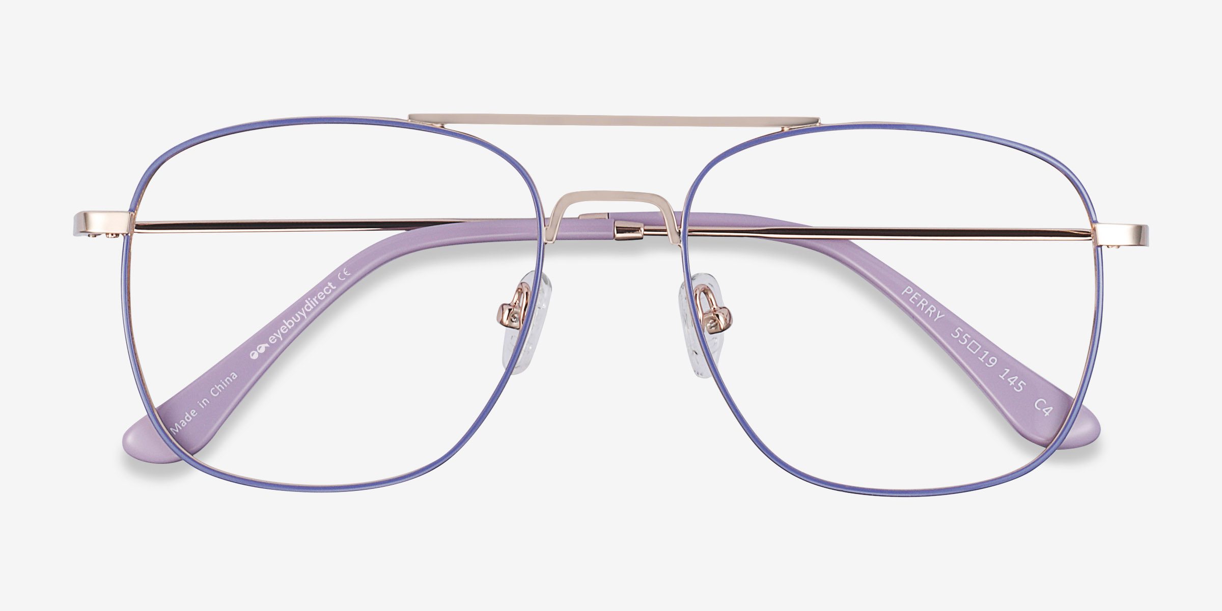 Perry Aviator Purple & Gold Full Rim Eyeglasses | Eyebuydirect Canada