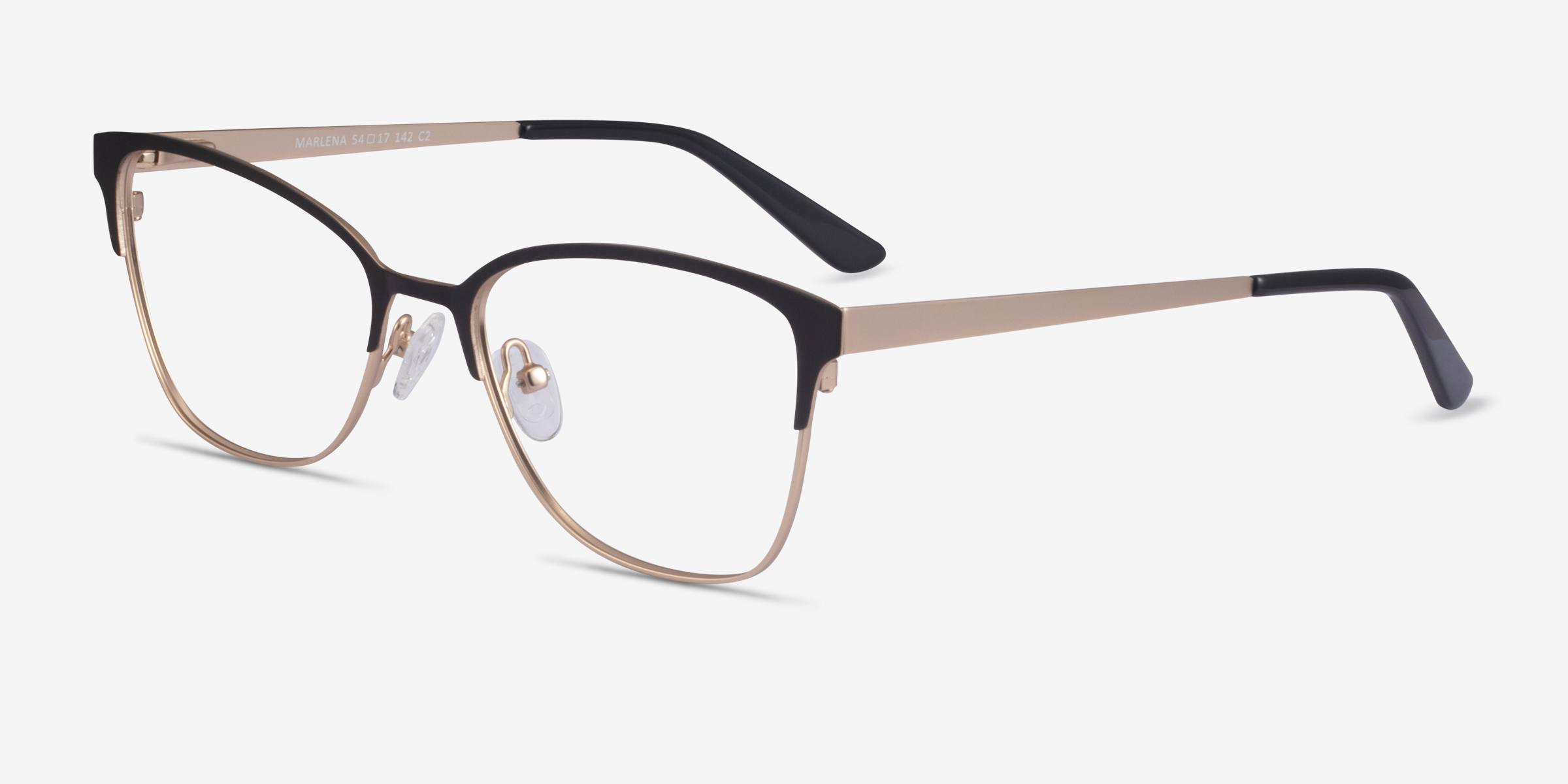 Marlena Cat Eye Black Gold Glasses For Women Eyebuydirect