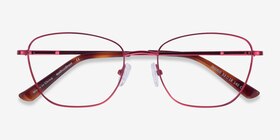 Ingrid Cat Eye Raspberry Glasses for Women | Eyebuydirect
