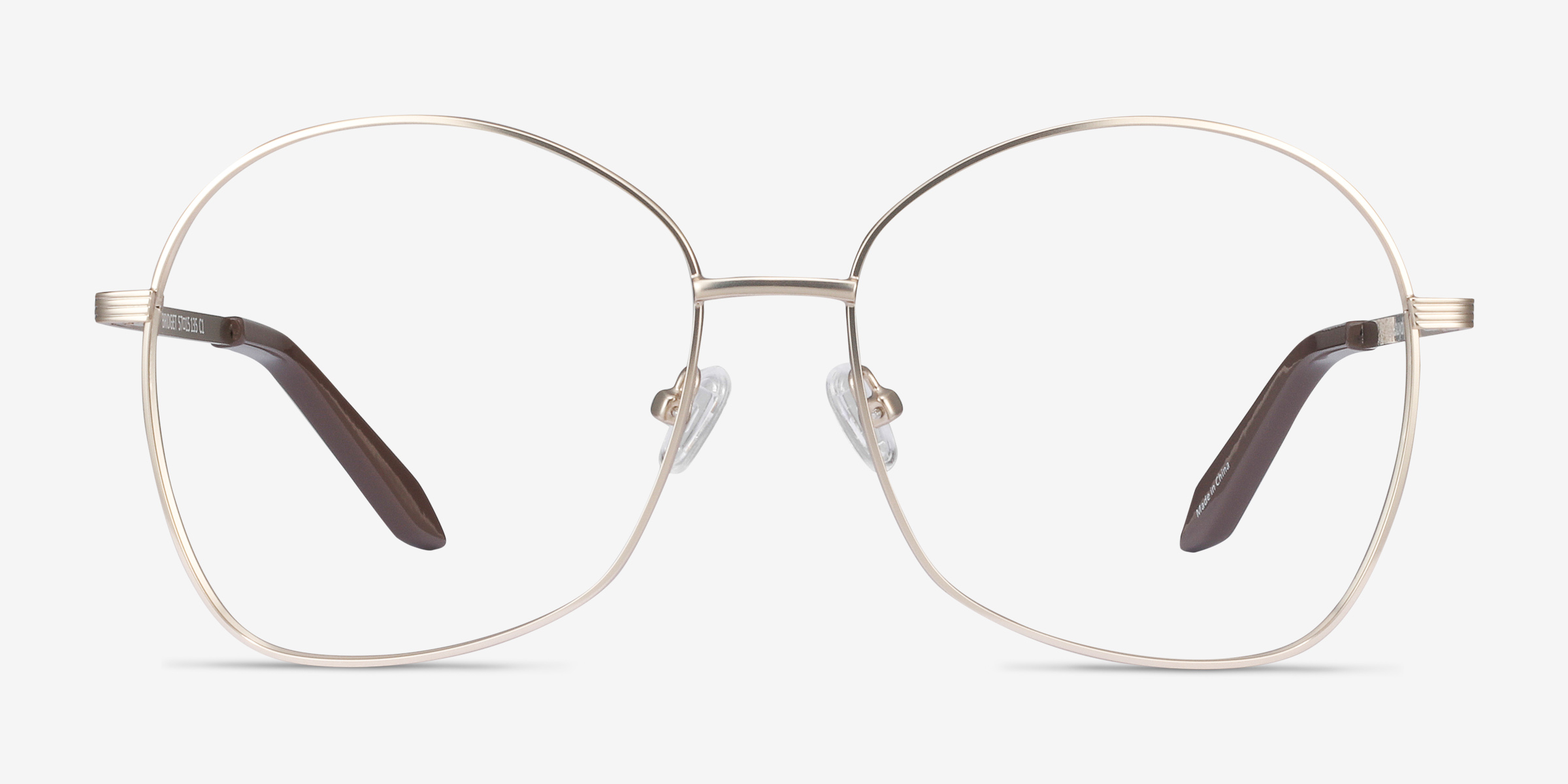 Bridget Square Gold Full Rim Eyeglasses Eyebuydirect
