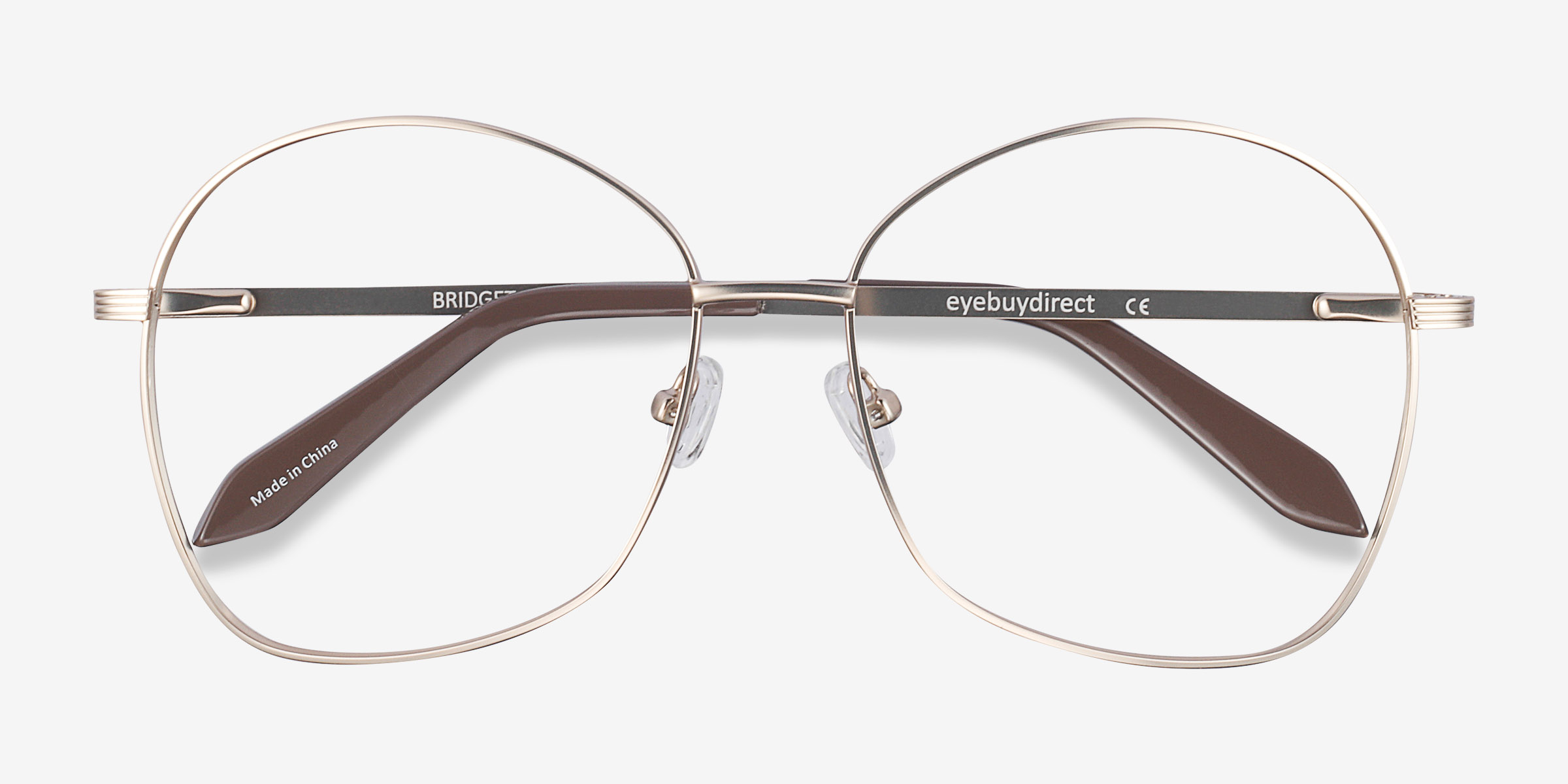 Bridget Square Gold Full Rim Eyeglasses Eyebuydirect