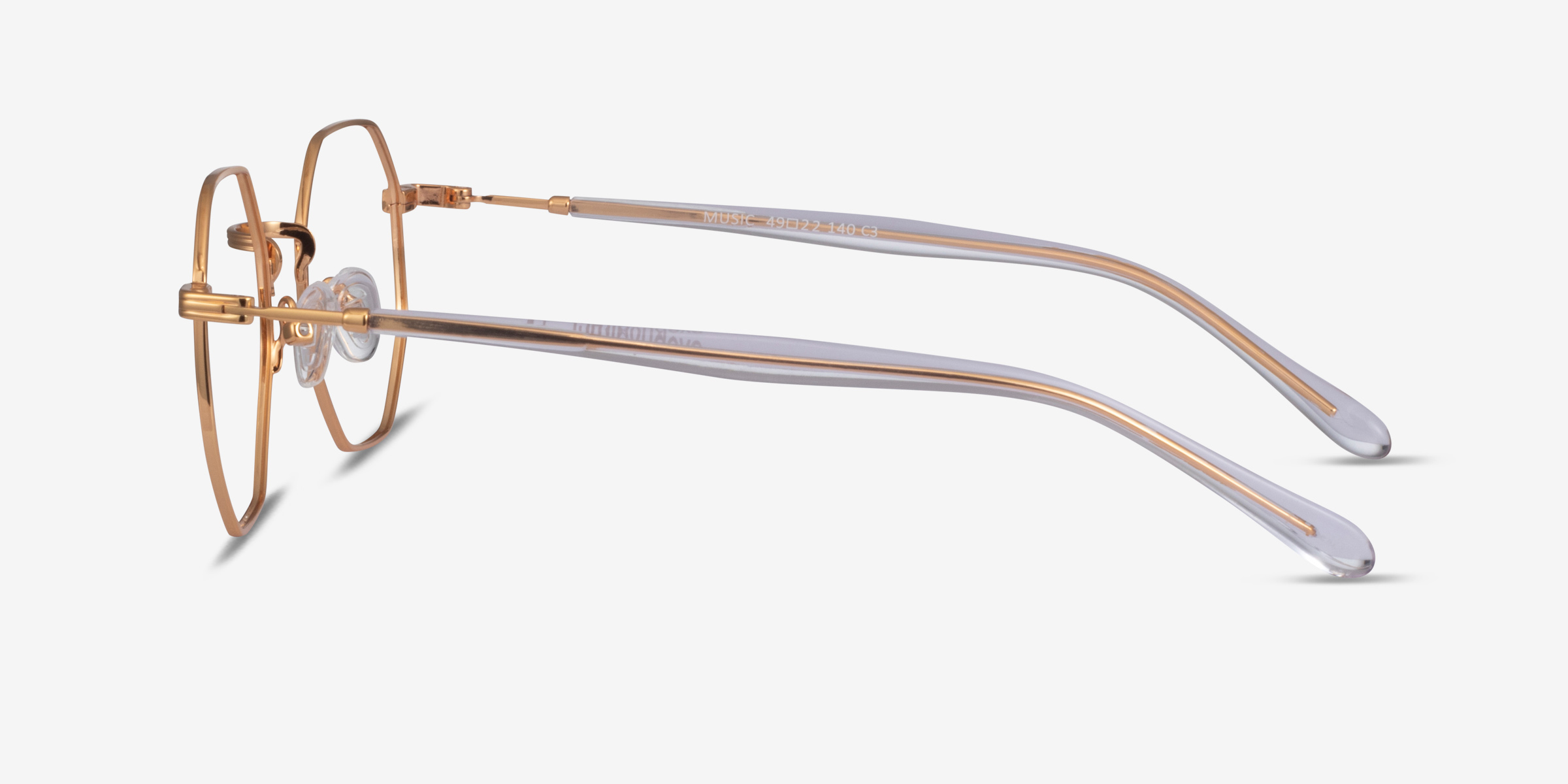 Music Geometric Gold Clear Full Rim Eyeglasses Eyebuydirect Canada