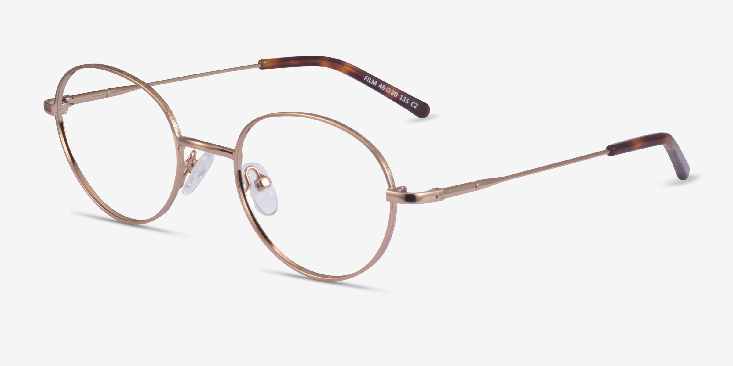 Film Oval Rose Gold Full Rim Eyeglasses | Eyebuydirect Canada