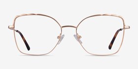 Rapture Rectangle Rose Gold Glasses for Women | Eyebuydirect