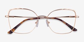 Rapture Rectangle Rose Gold Glasses for Women | Eyebuydirect