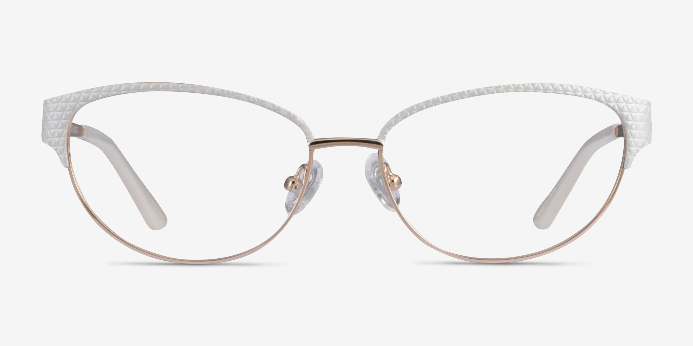Experience Cat Eye White Gold Glasses for Women | Eyebuydirect Canada
