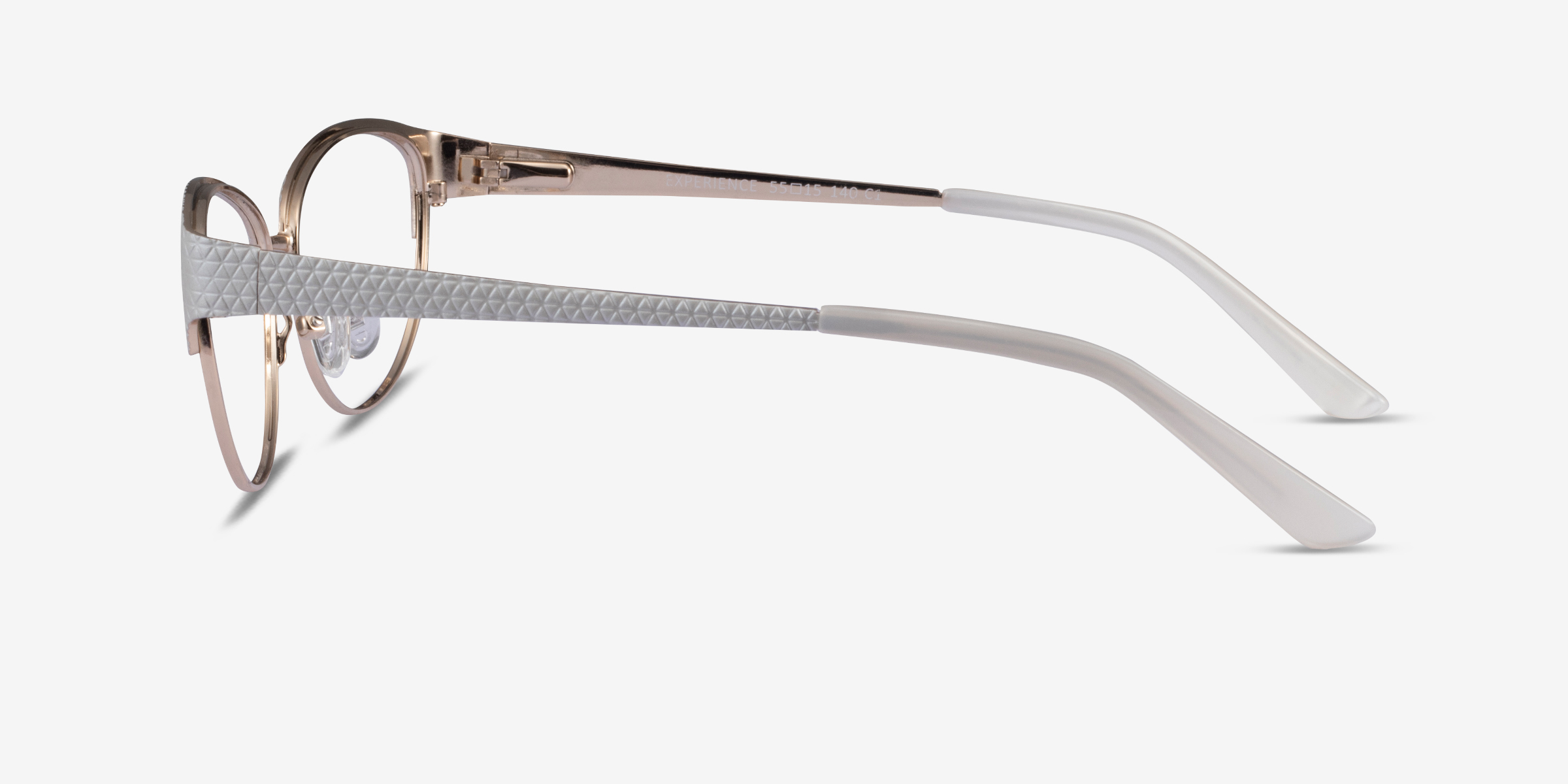 Experience Cat Eye White Gold Glasses for Women | Eyebuydirect Canada
