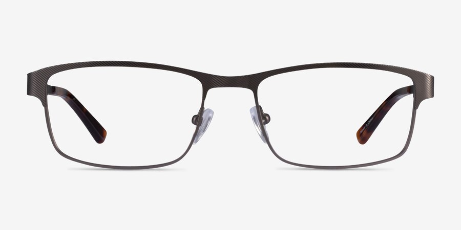 Quest Rectangle Gunmetal Glasses For Men Eyebuydirect Canada