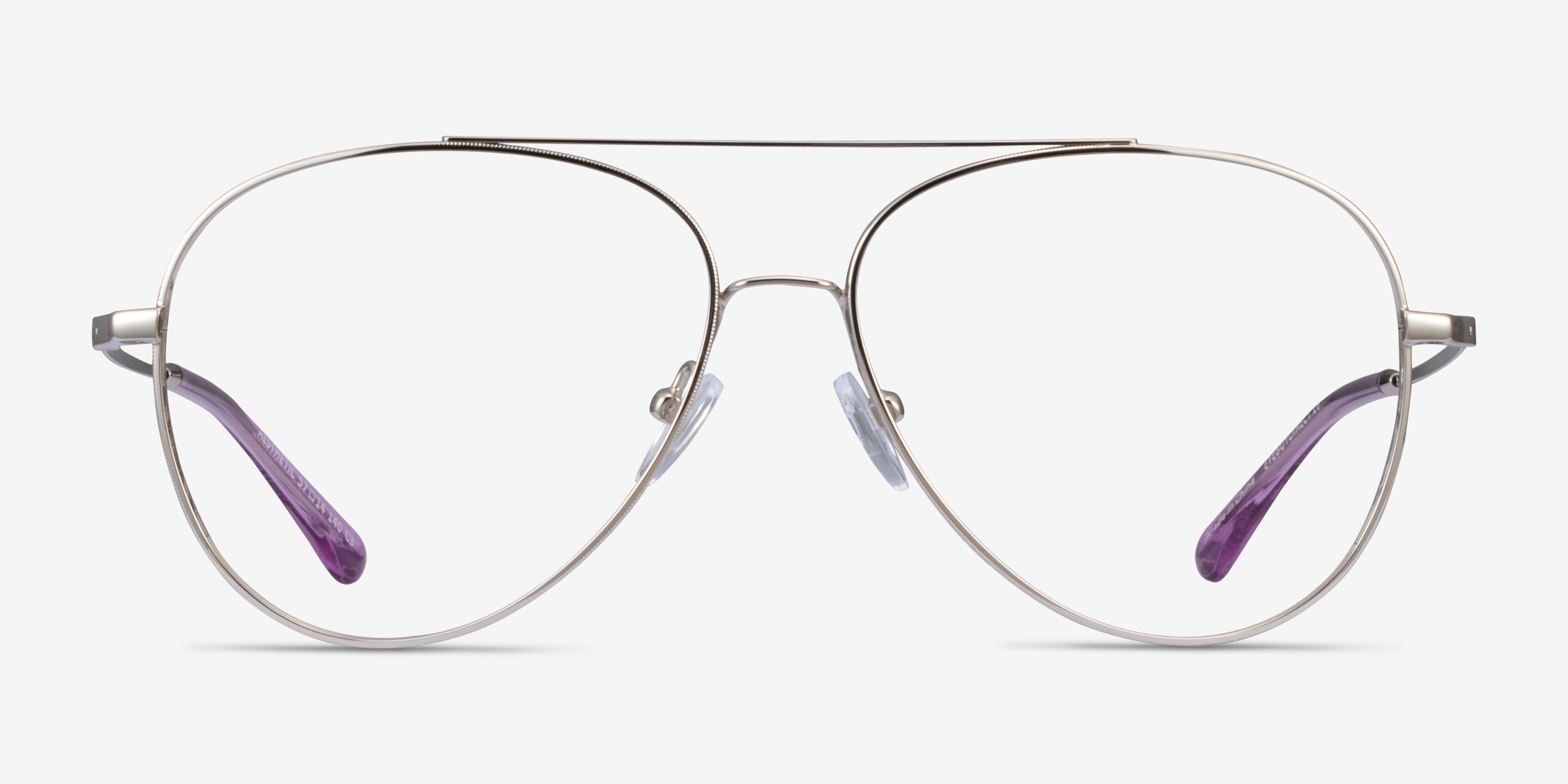 Aesthetic Aviator Silver Glasses For Women Eyebuydirect