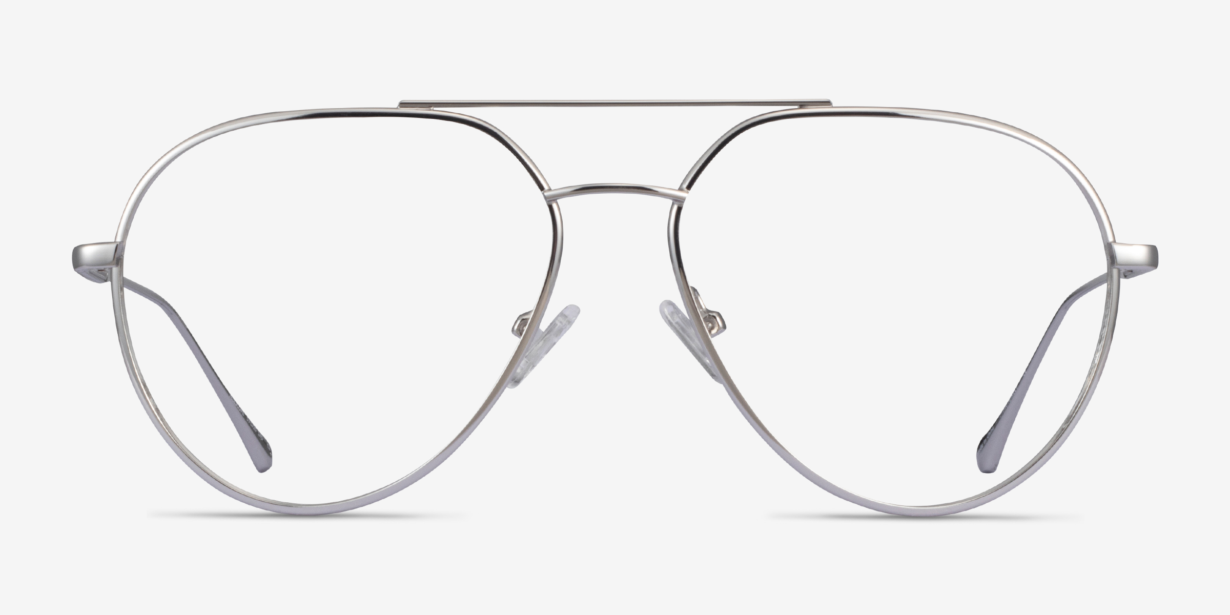 Telescope Aviator Silver Glasses for Men | Eyebuydirect