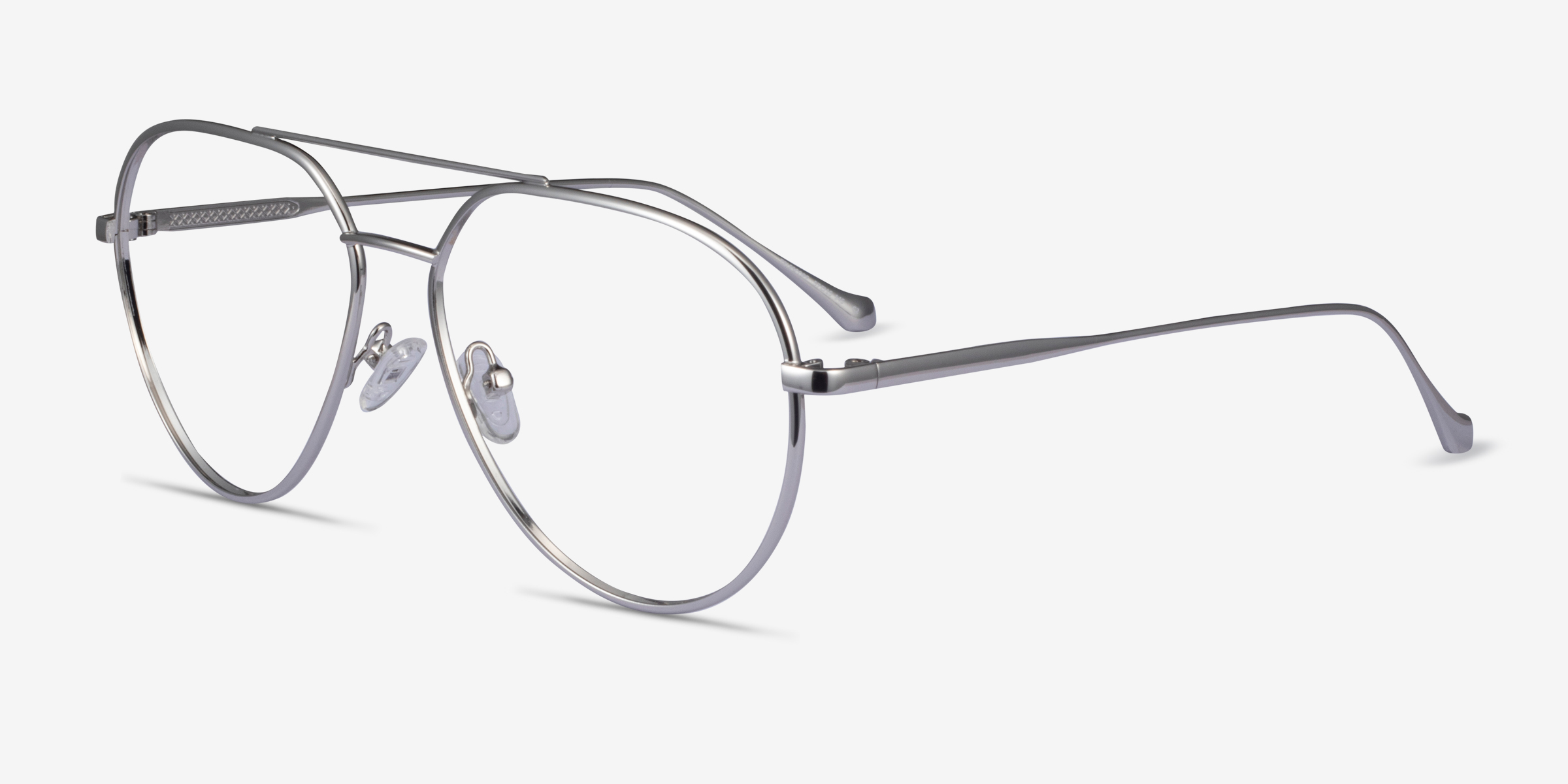 Telescope Aviator Silver Glasses for Men | Eyebuydirect