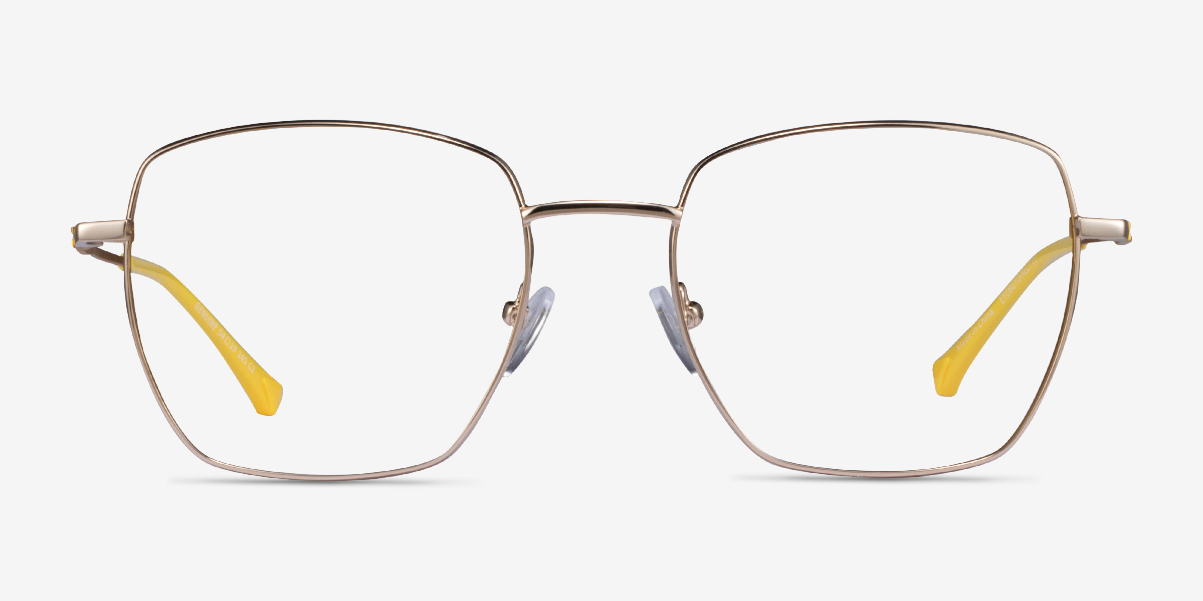 Genuine Square Gold Yellow Glasses for Women | Eyebuydirect