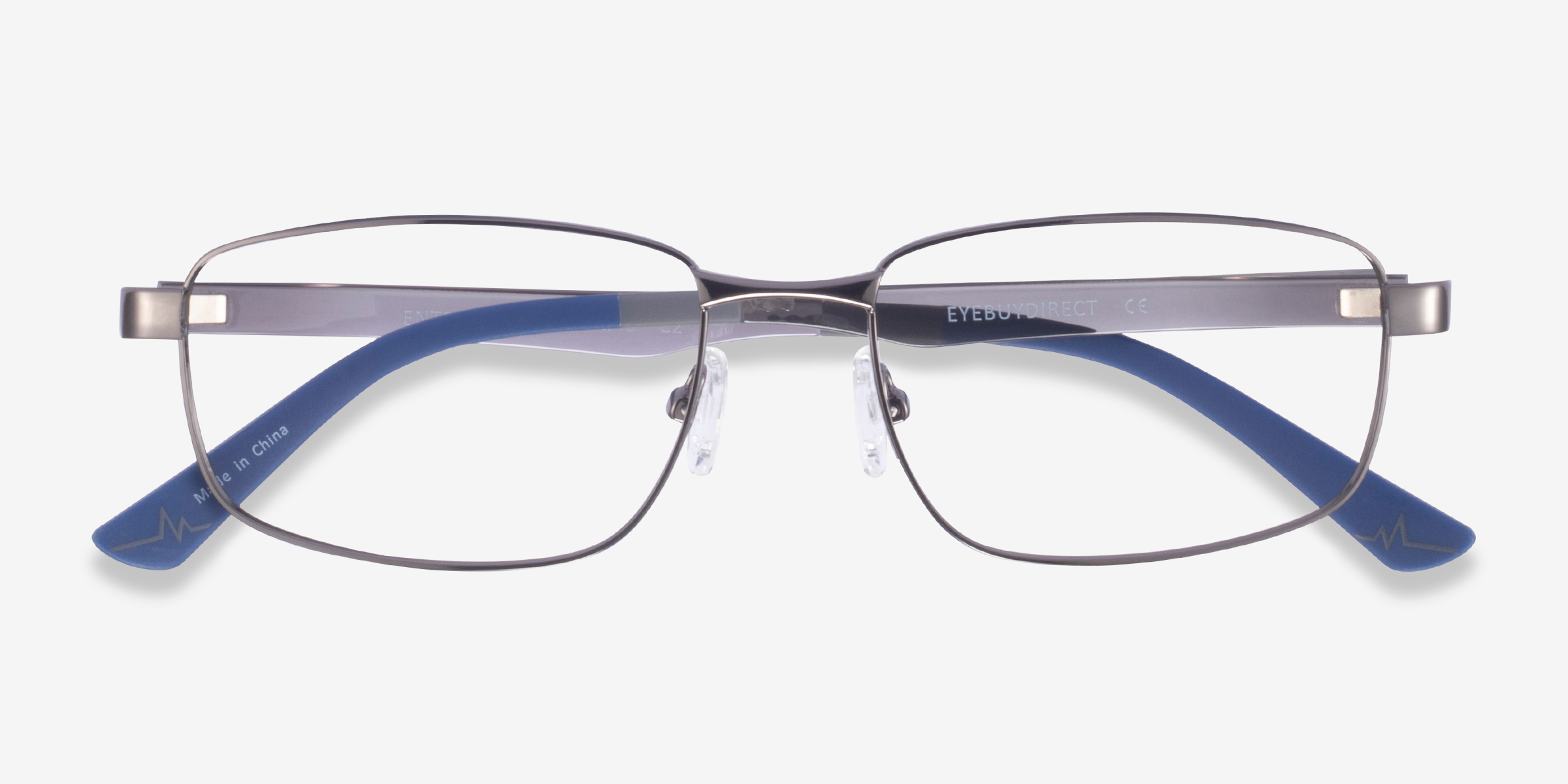 Entropy Rectangle Gunmetal Glasses for Men | Eyebuydirect Canada