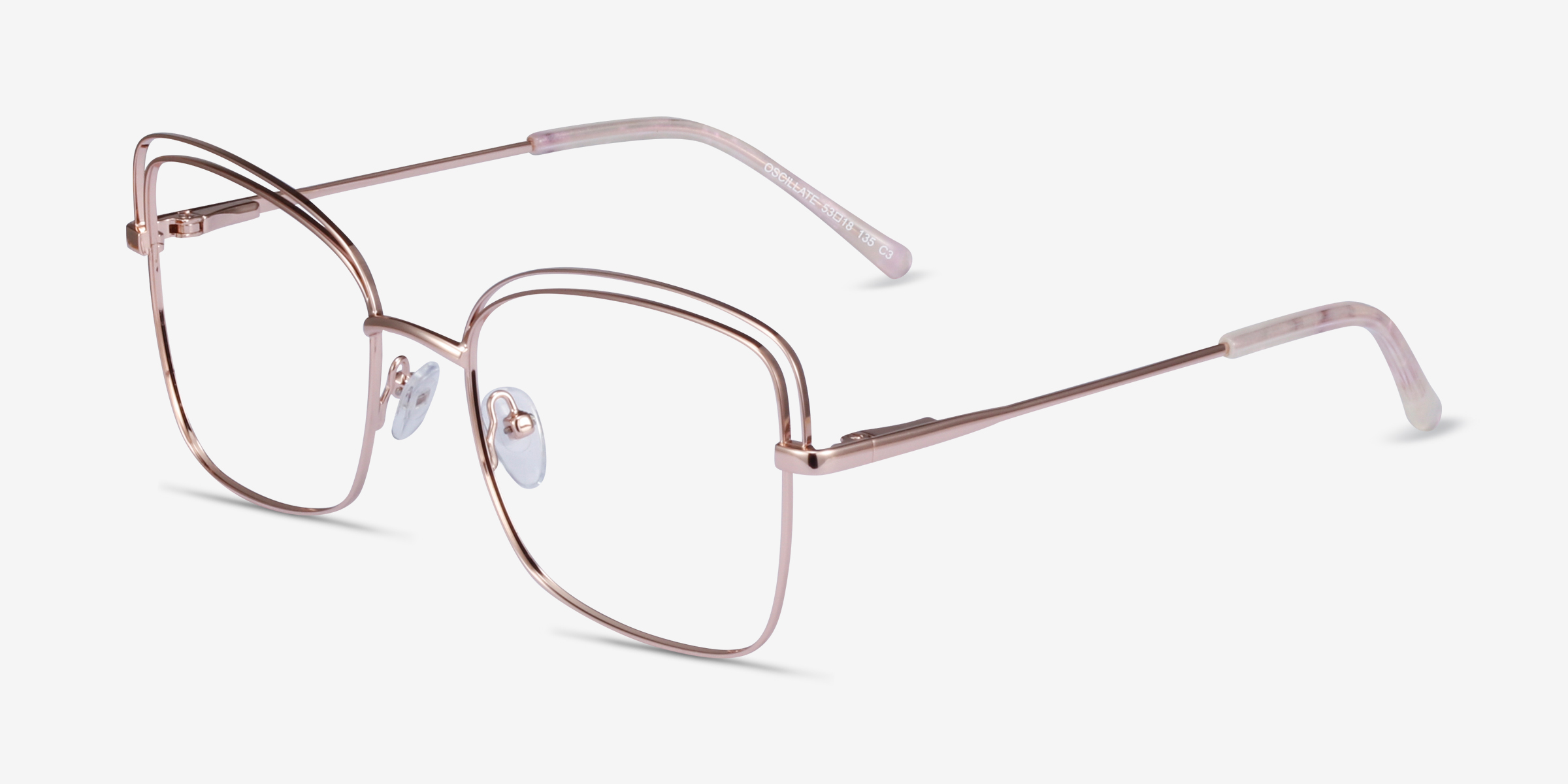 Oscillate Cat Eye Rose Gold Glasses for Women | Eyebuydirect Canada