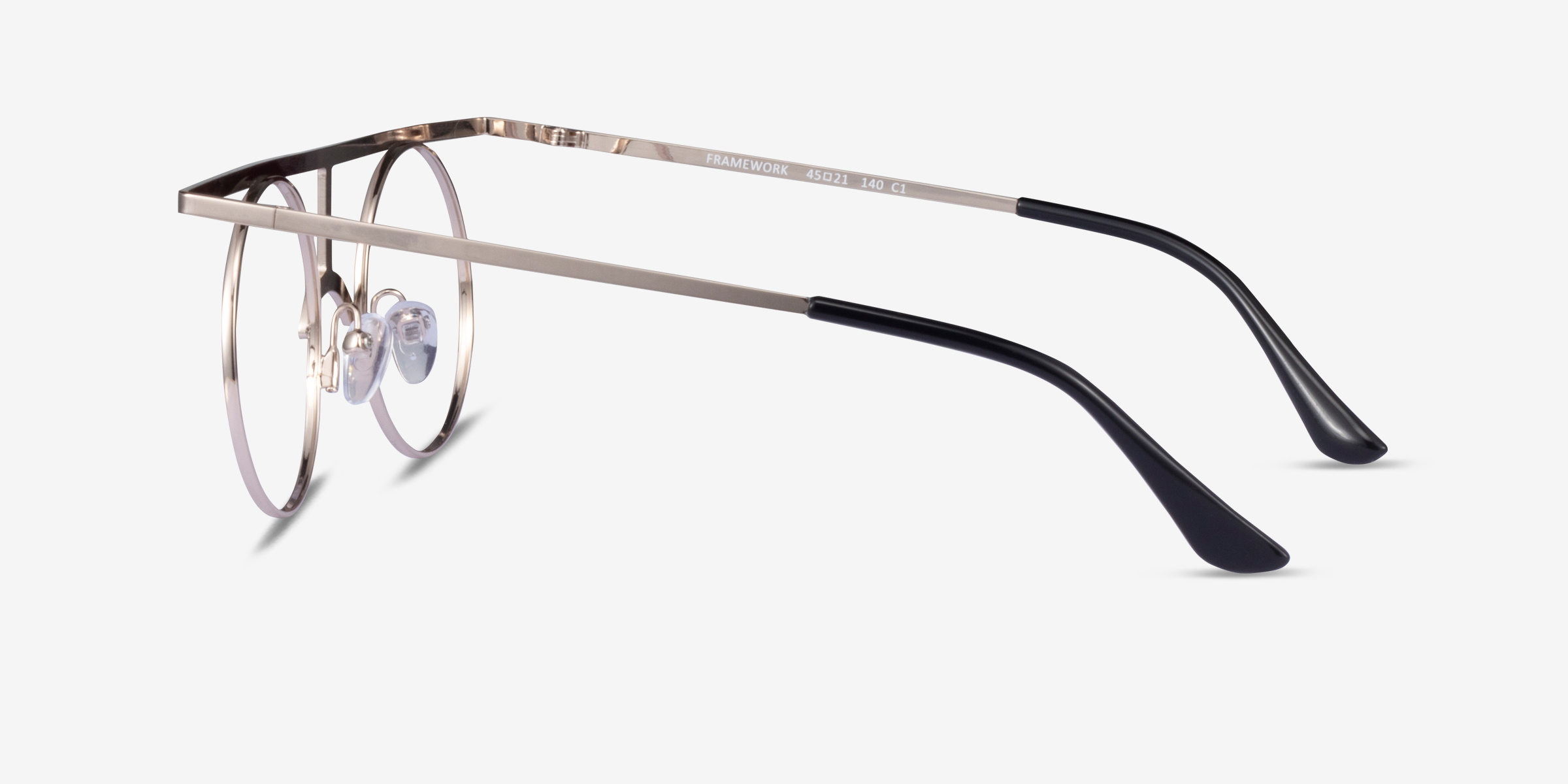 Framework Aviator Light Gold Full Rim Eyeglasses | Eyebuydirect Canada