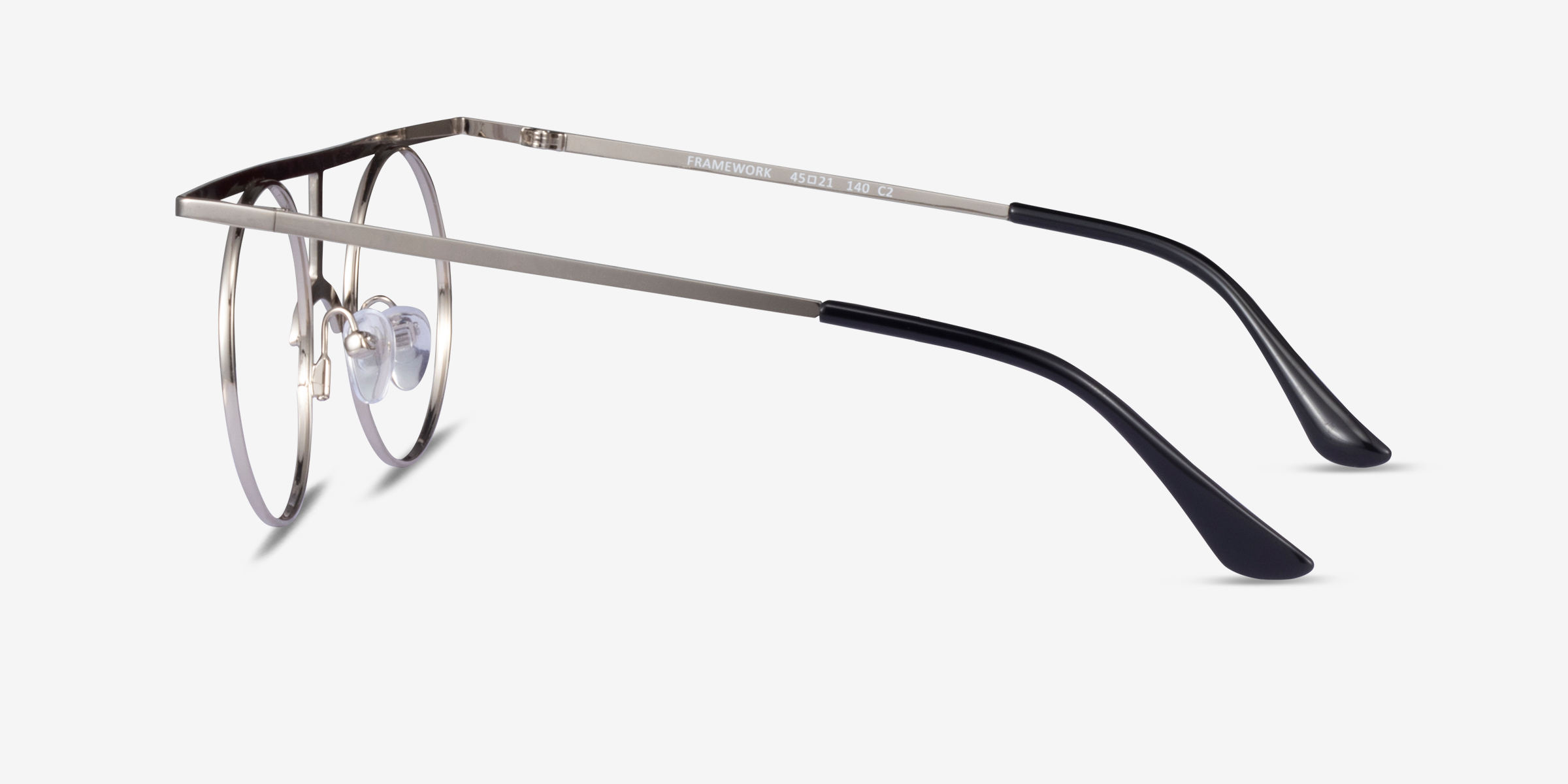 Framework Aviator Silver Full Rim Eyeglasses | Eyebuydirect