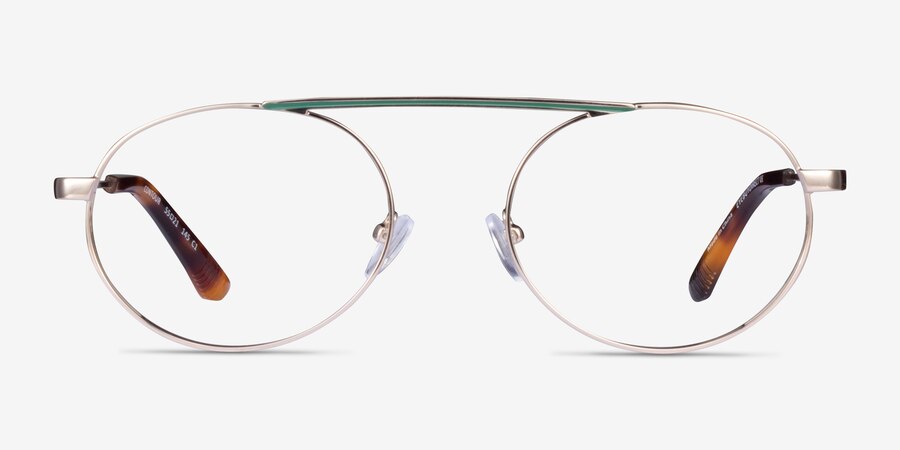 Contour Aviator Light Gold Full Rim Eyeglasses | Eyebuydirect