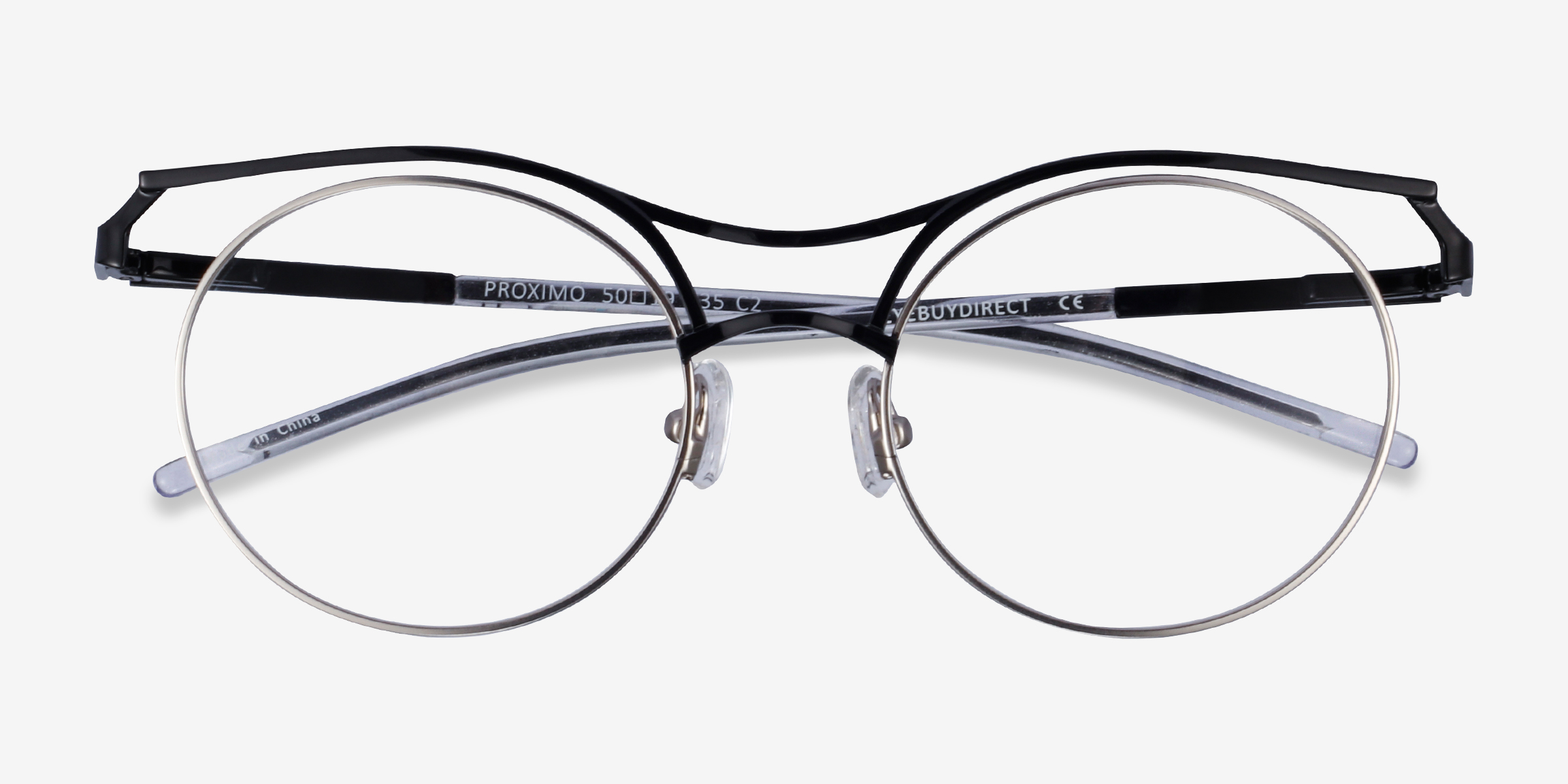 Proximo Round Black Silver Glasses for Women | Eyebuydirect Canada