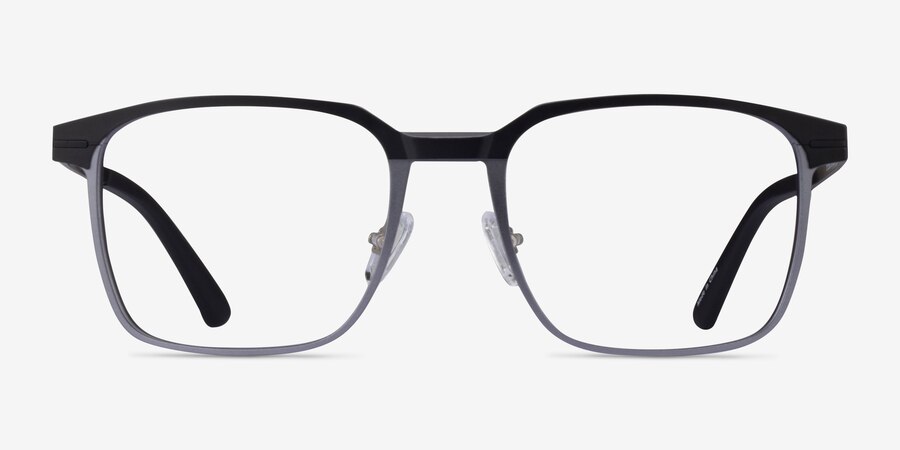 Financier Square Black Full Rim Eyeglasses | Eyebuydirect Canada