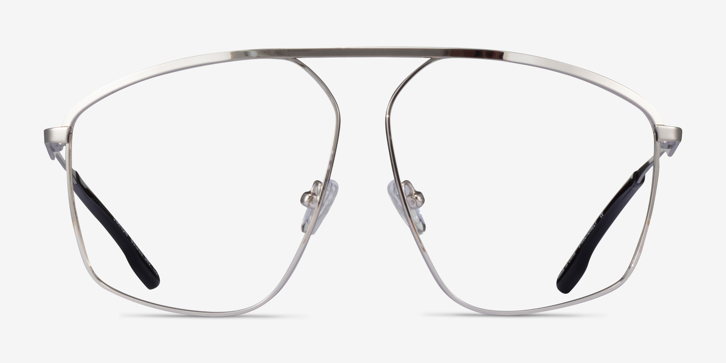 Station Aviator Silver Full Rim Eyeglasses | Eyebuydirect