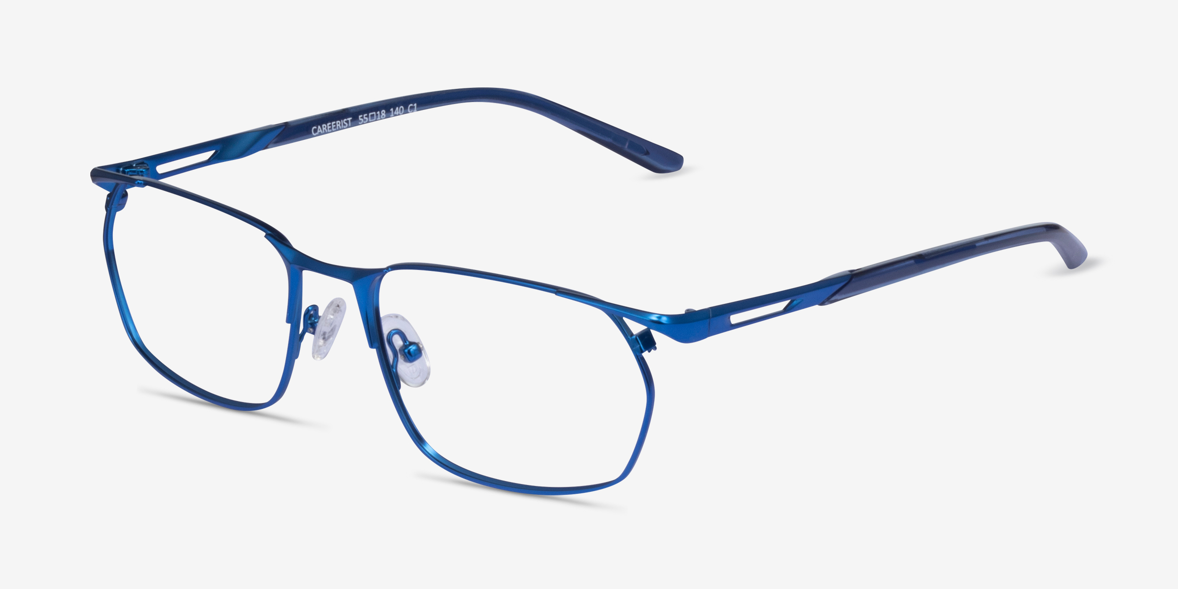 Careerist Rectangle Blue Full Rim Eyeglasses | Eyebuydirect Canada