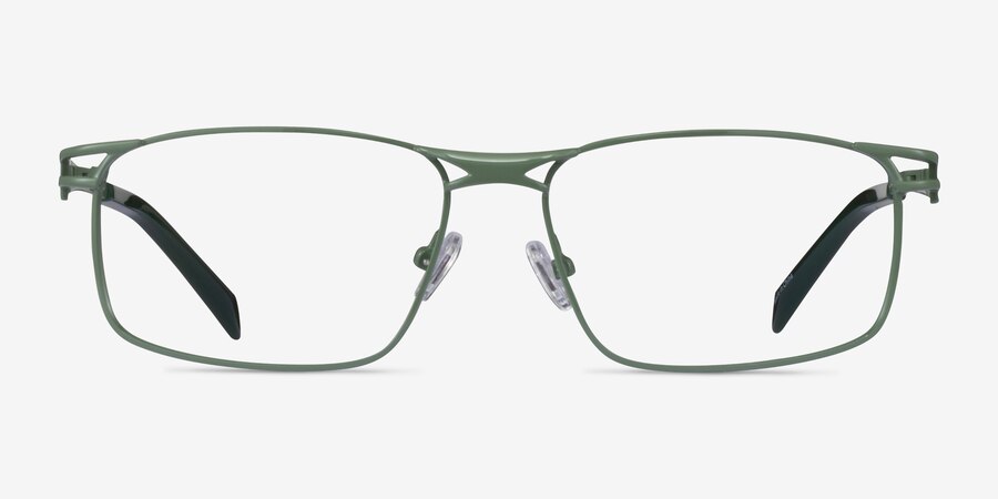 Nexus Rectangle Green Full Rim Eyeglasses | Eyebuydirect