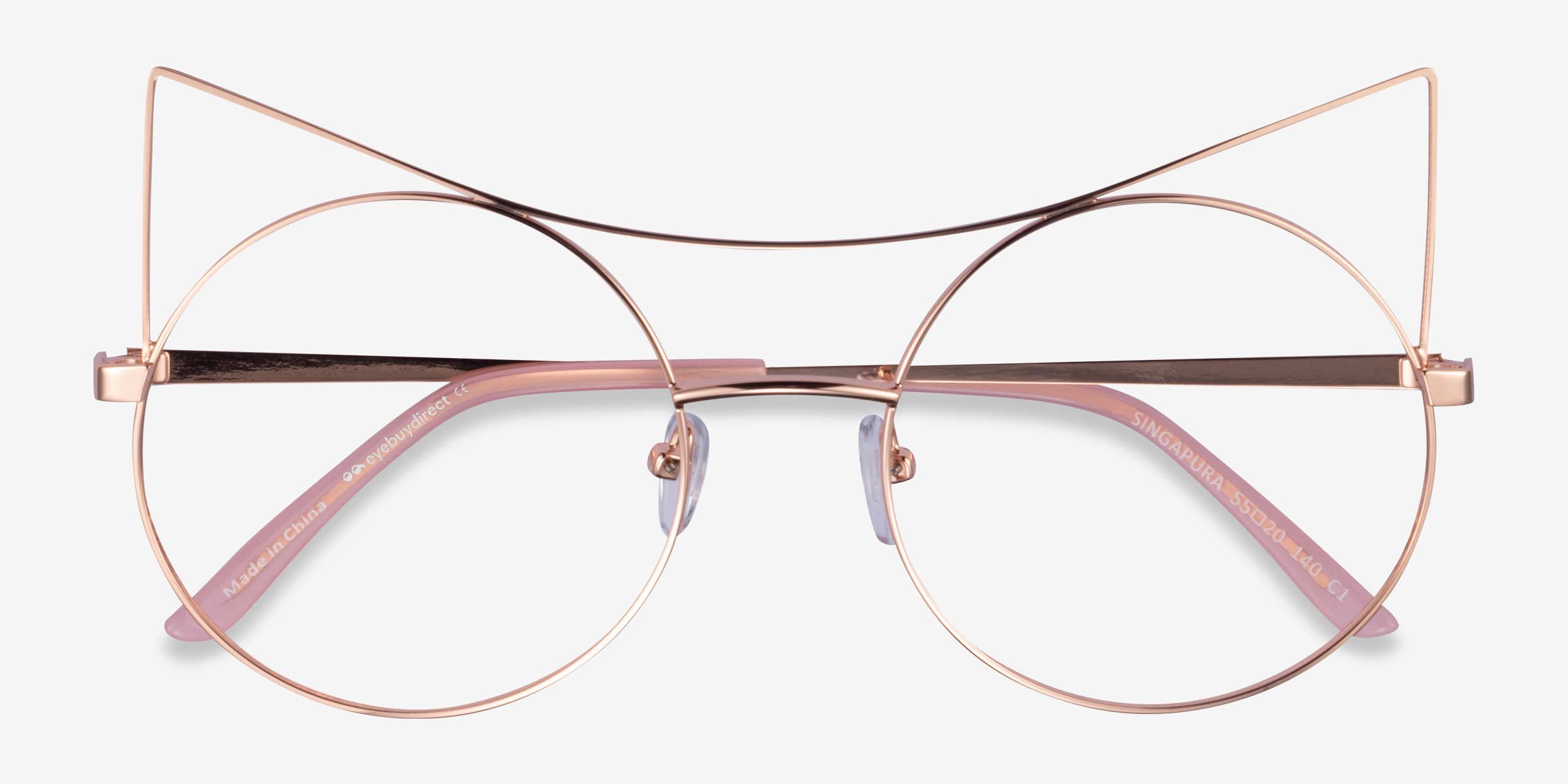Singapura Cat Eye Rose Gold Glasses For Women Eyebuydirect