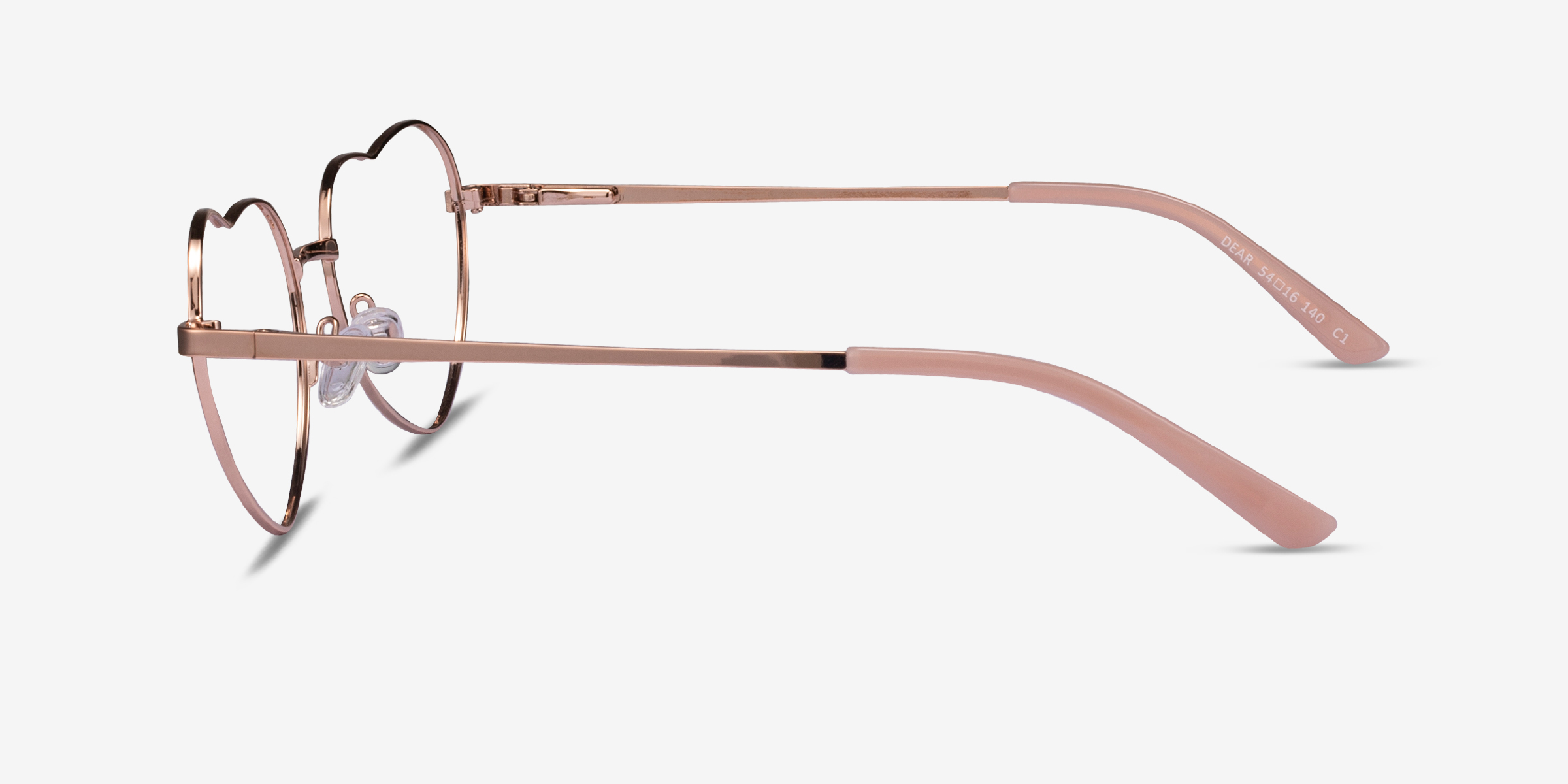 Dear Heart Shiny Rose Gold Glasses for Women | Eyebuydirect