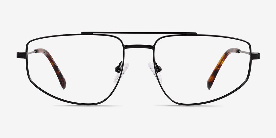 Cumulo Aviator Matt Black Full Rim Eyeglasses | Eyebuydirect