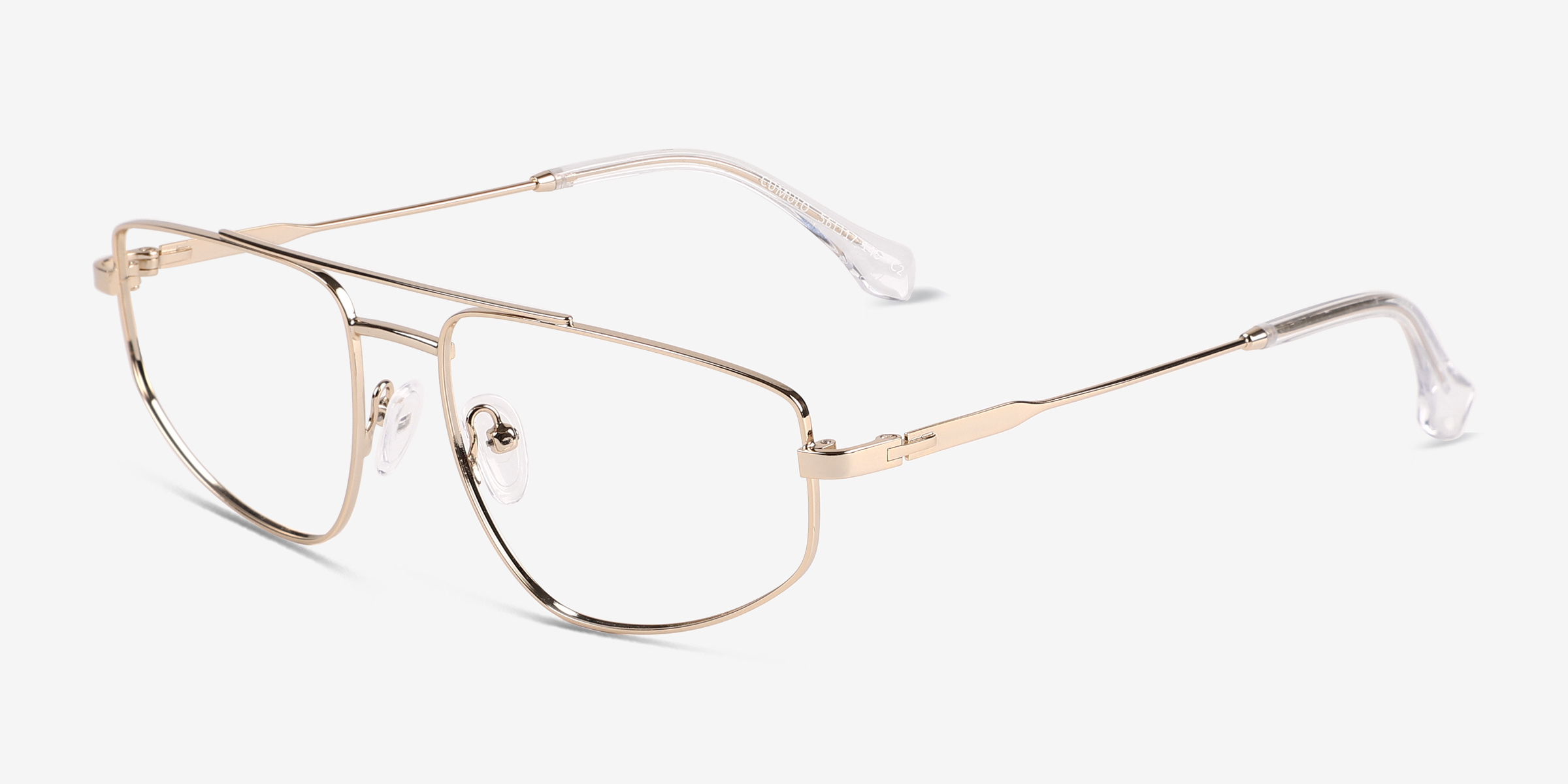 Cumulo Aviator Shiny Gold Full Rim Eyeglasses | Eyebuydirect