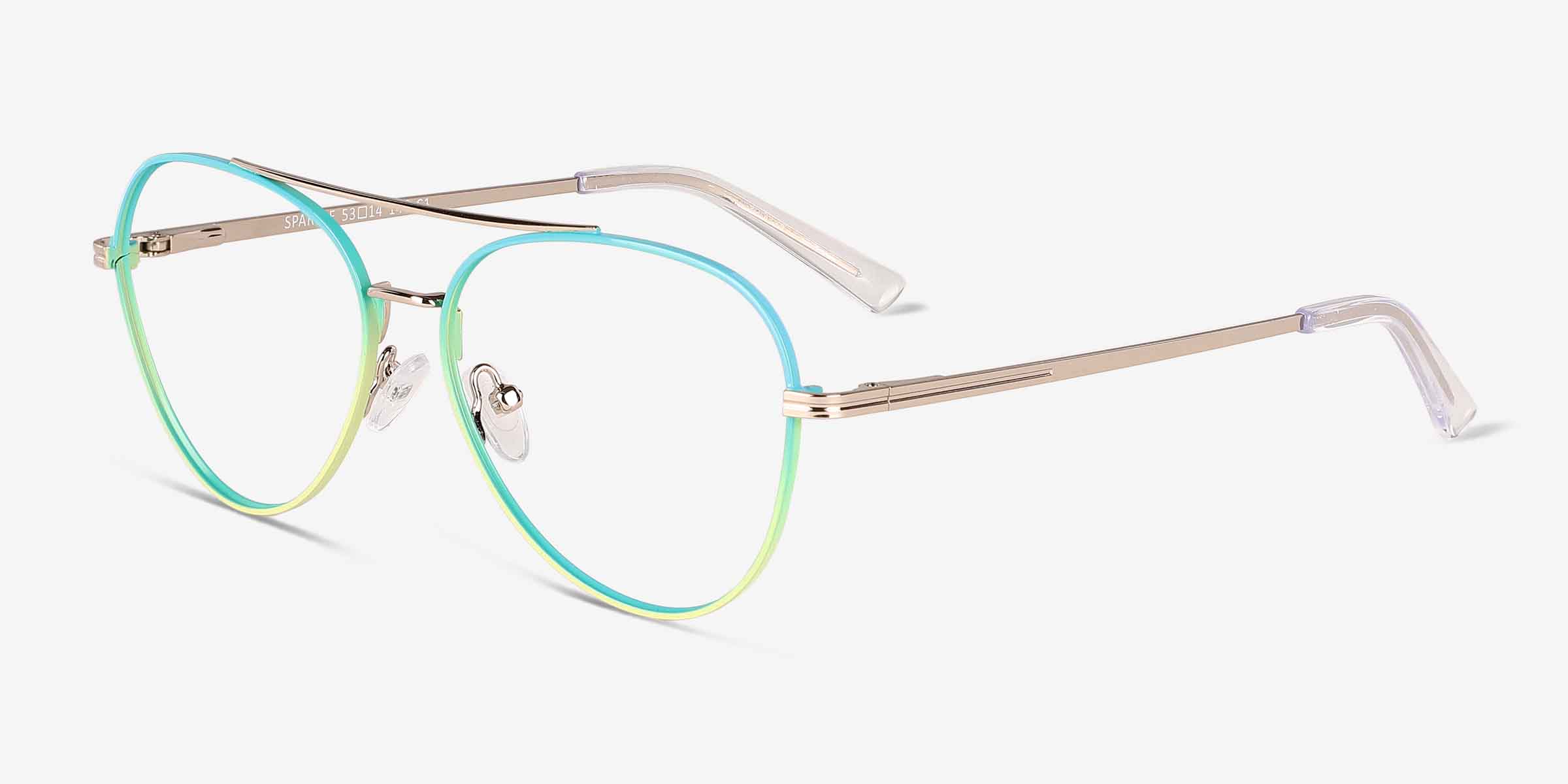 Sparkle Aviator Gradient Blue Full Rim Eyeglasses | Eyebuydirect