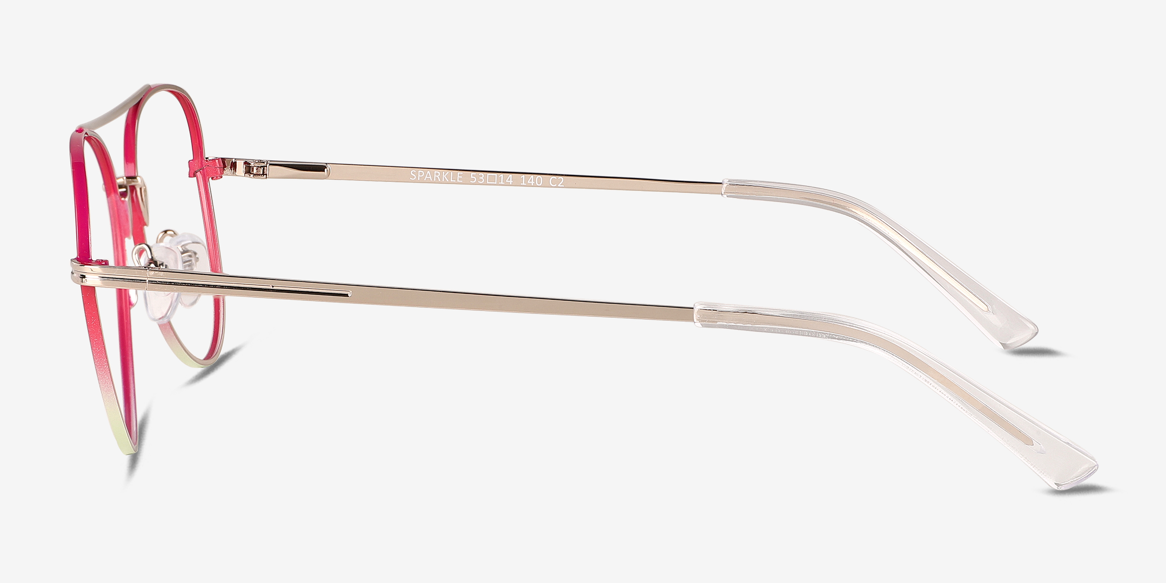 Sparkle Aviator Gradient Red Full Rim Eyeglasses | Eyebuydirect