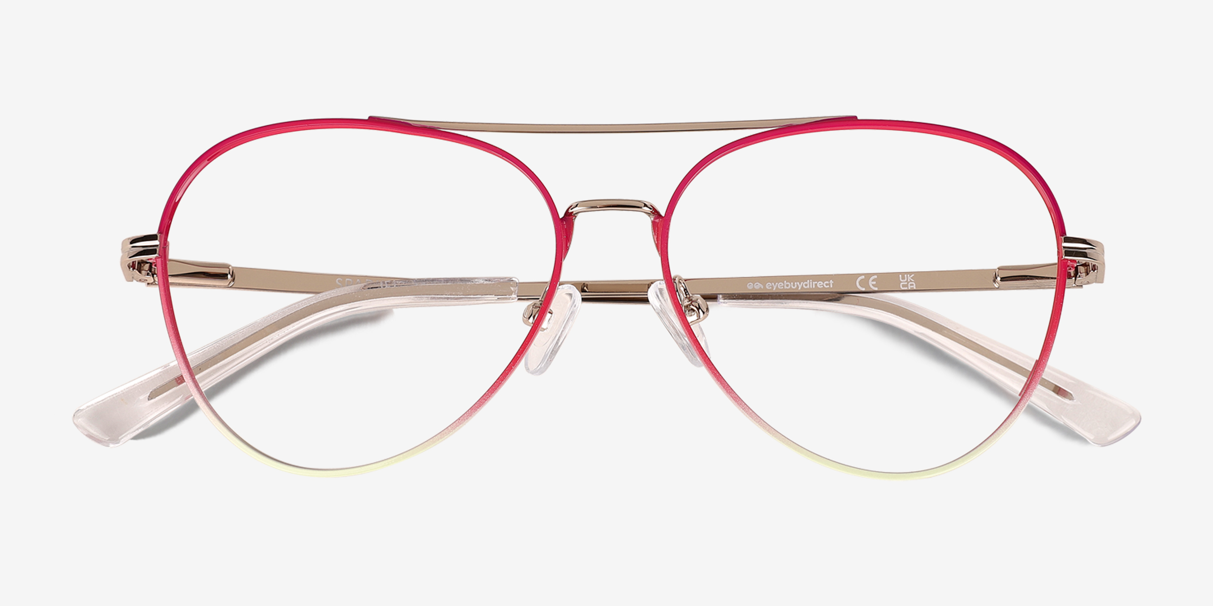 Sparkle Aviator Gradient Red Full Rim Eyeglasses | Eyebuydirect