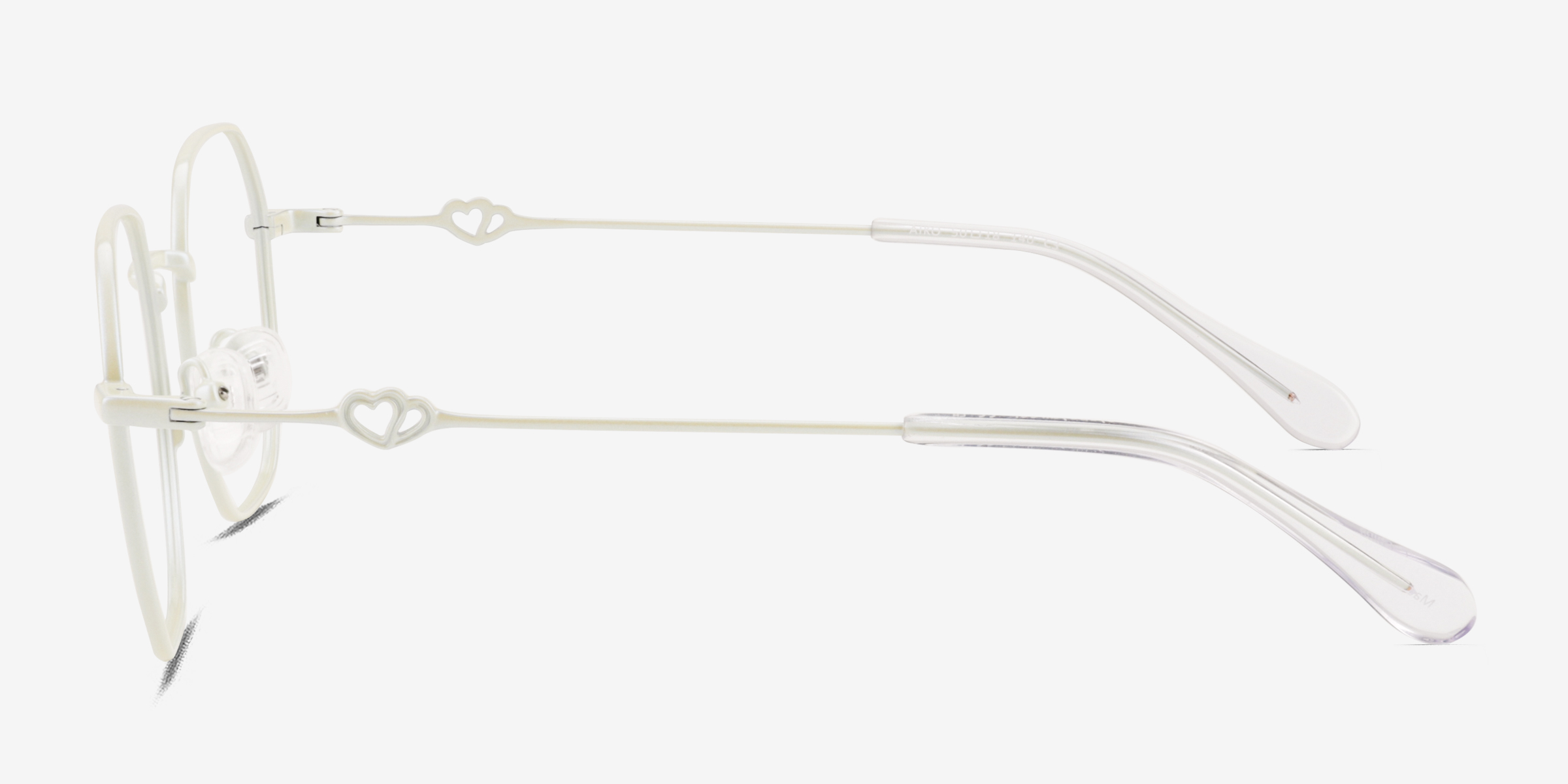 Aiko Geometric Pearly White Full Rim Eyeglasses | Eyebuydirect