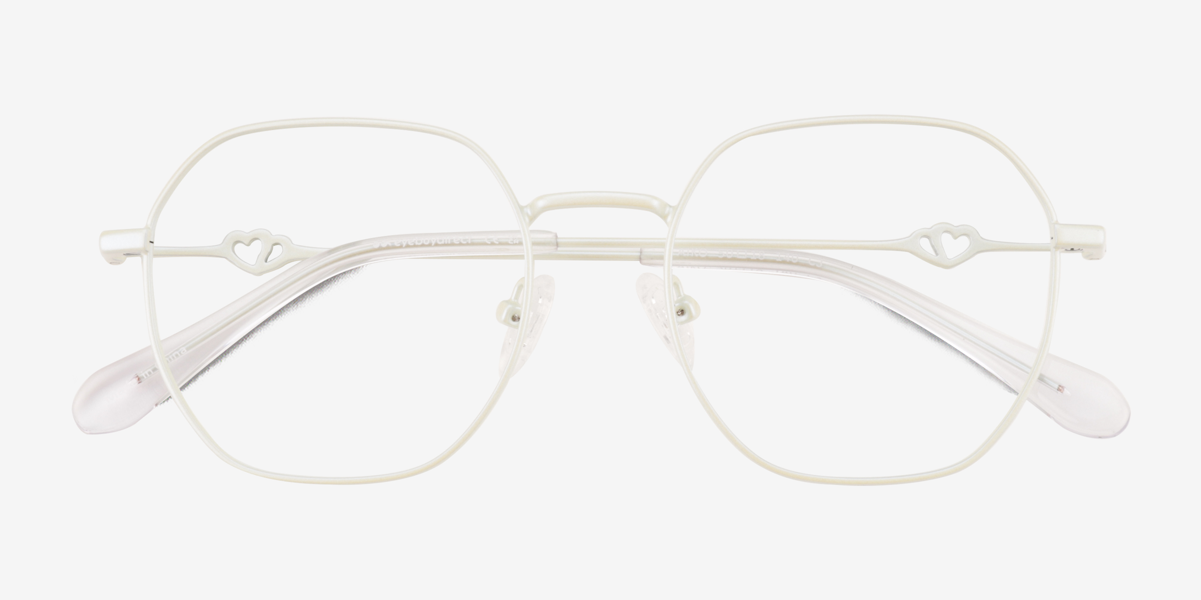 Aiko Geometric Pearly White Full Rim Eyeglasses | Eyebuydirect Canada