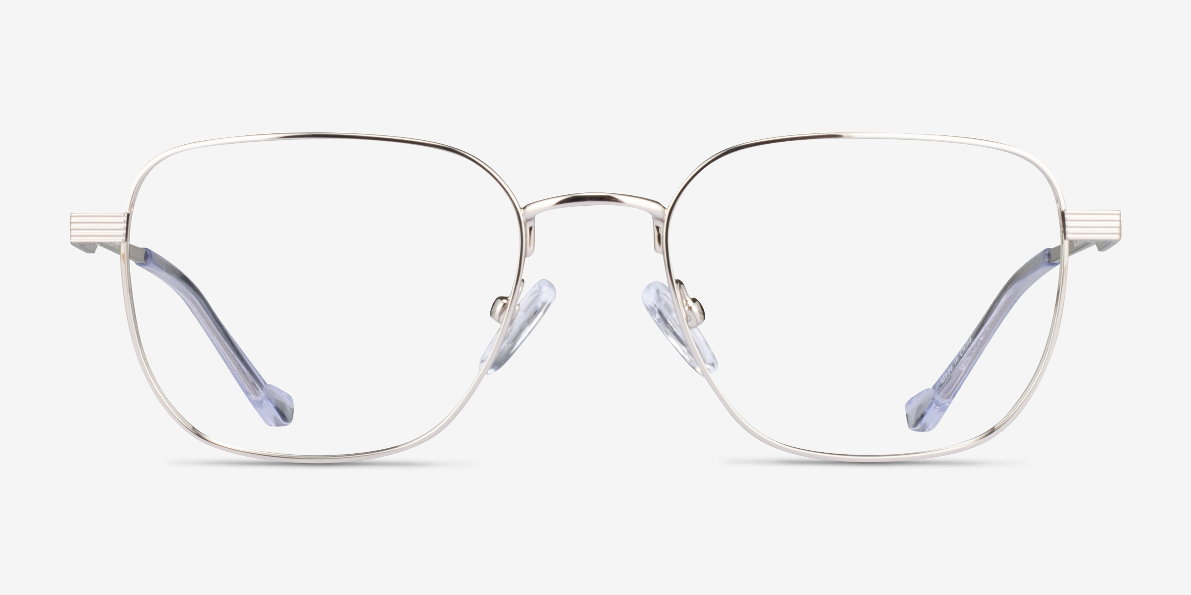 Shiloh Square Shiny Silver Glasses for Men | Eyebuydirect Canada