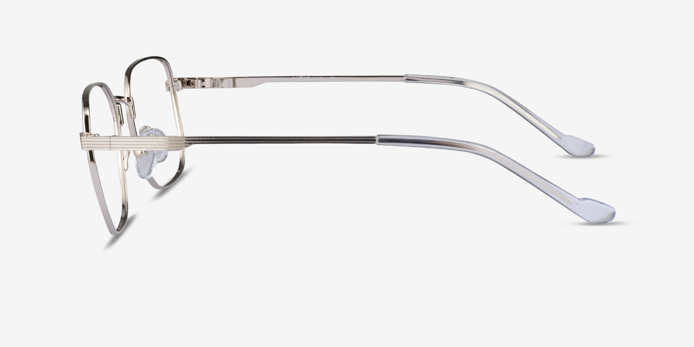 Shiloh Square Shiny Silver Glasses for Men | Eyebuydirect Canada