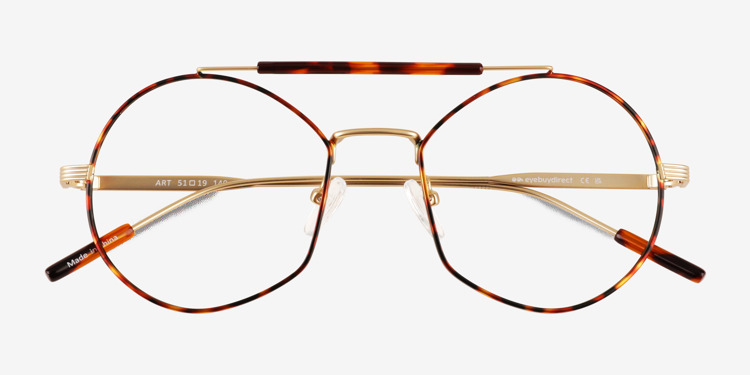 Art Aviator Tortoise Gold Glasses for Men | Eyebuydirect