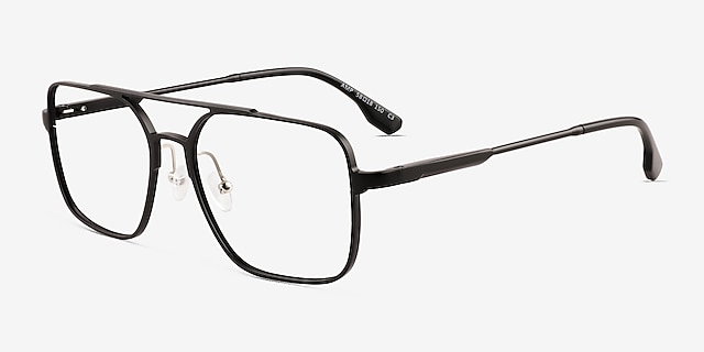 Amp Aviator Matte Black Glasses For Men Eyebuydirect Canada