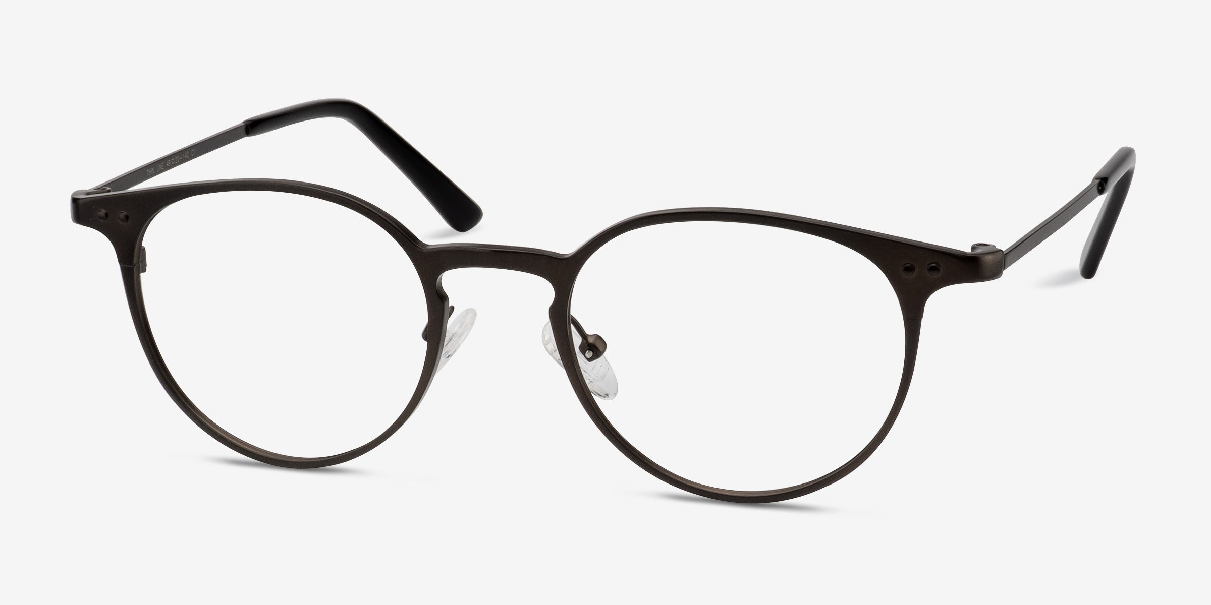 Thin Line Round Coffee Full Rim Eyeglasses | Eyebuydirect