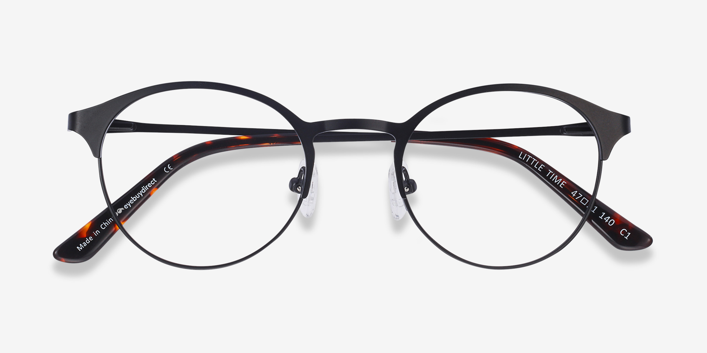 Little Time Round Black Full Rim Eyeglasses | Eyebuydirect