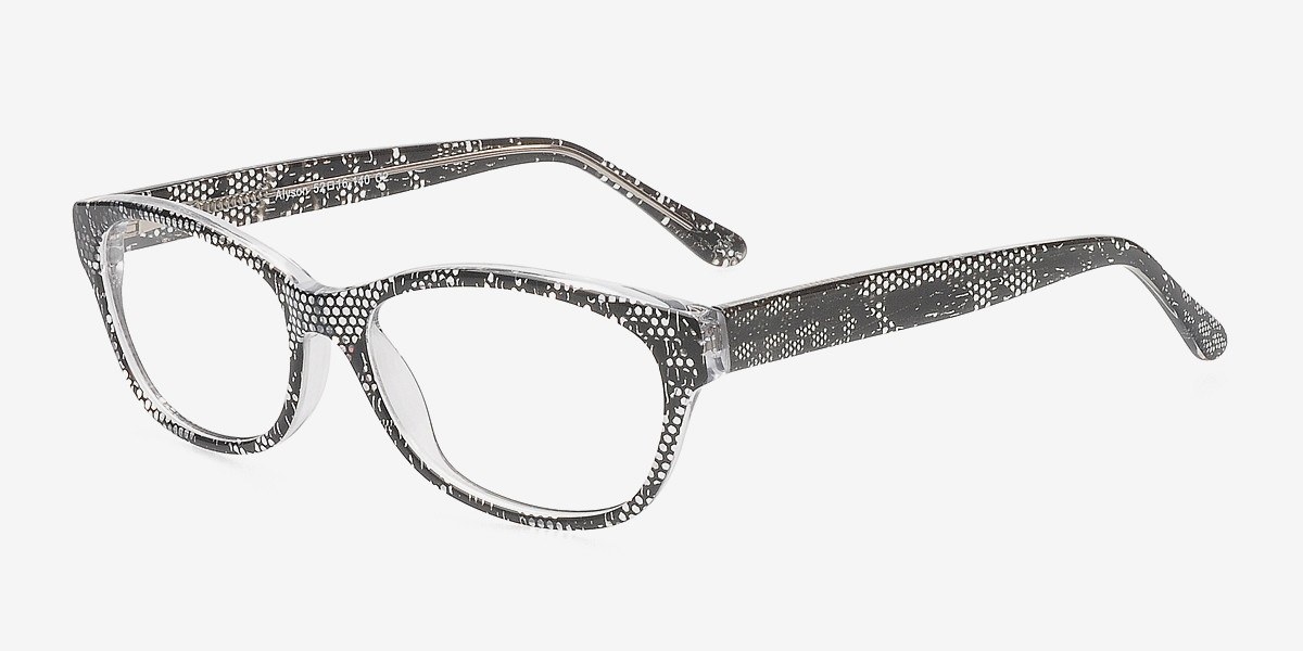Alyson Oval Black & Clear Glasses for Women | Eyebuydirect