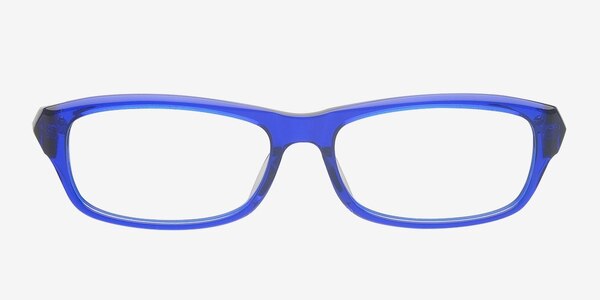 Amari Rectangle Blue Full Rim Eyeglasses | Eyebuydirect Canada